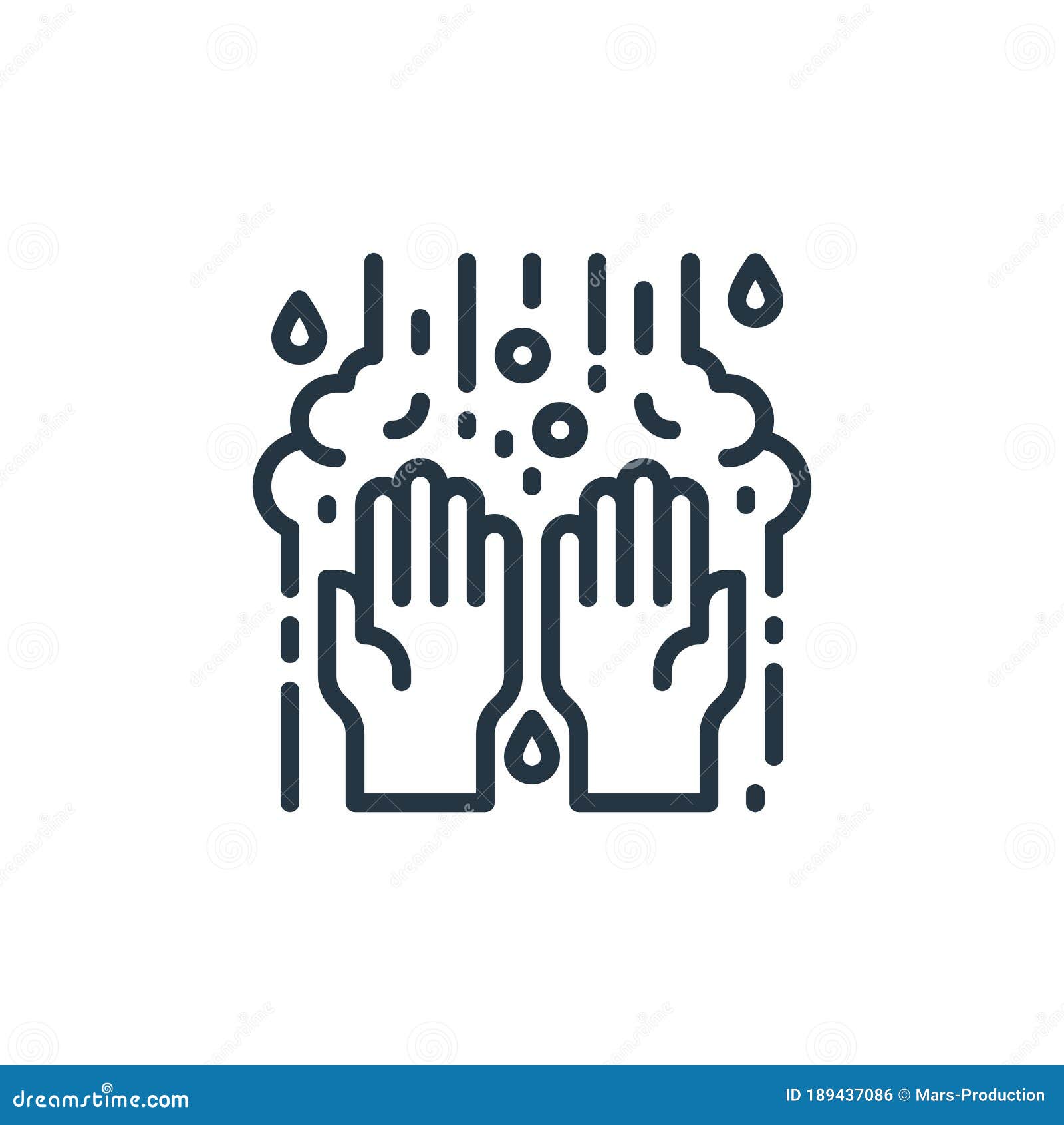 Handwash Vector Icon Isolated On White Background. Outline, Thin Line ...