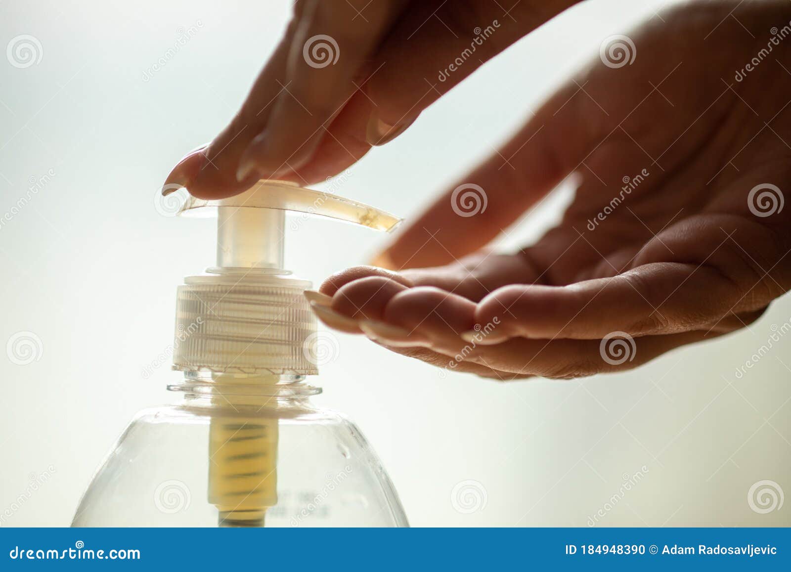 Handwashing, Hand Wash with Liquid Soap Stock Photo - Image of pump ...