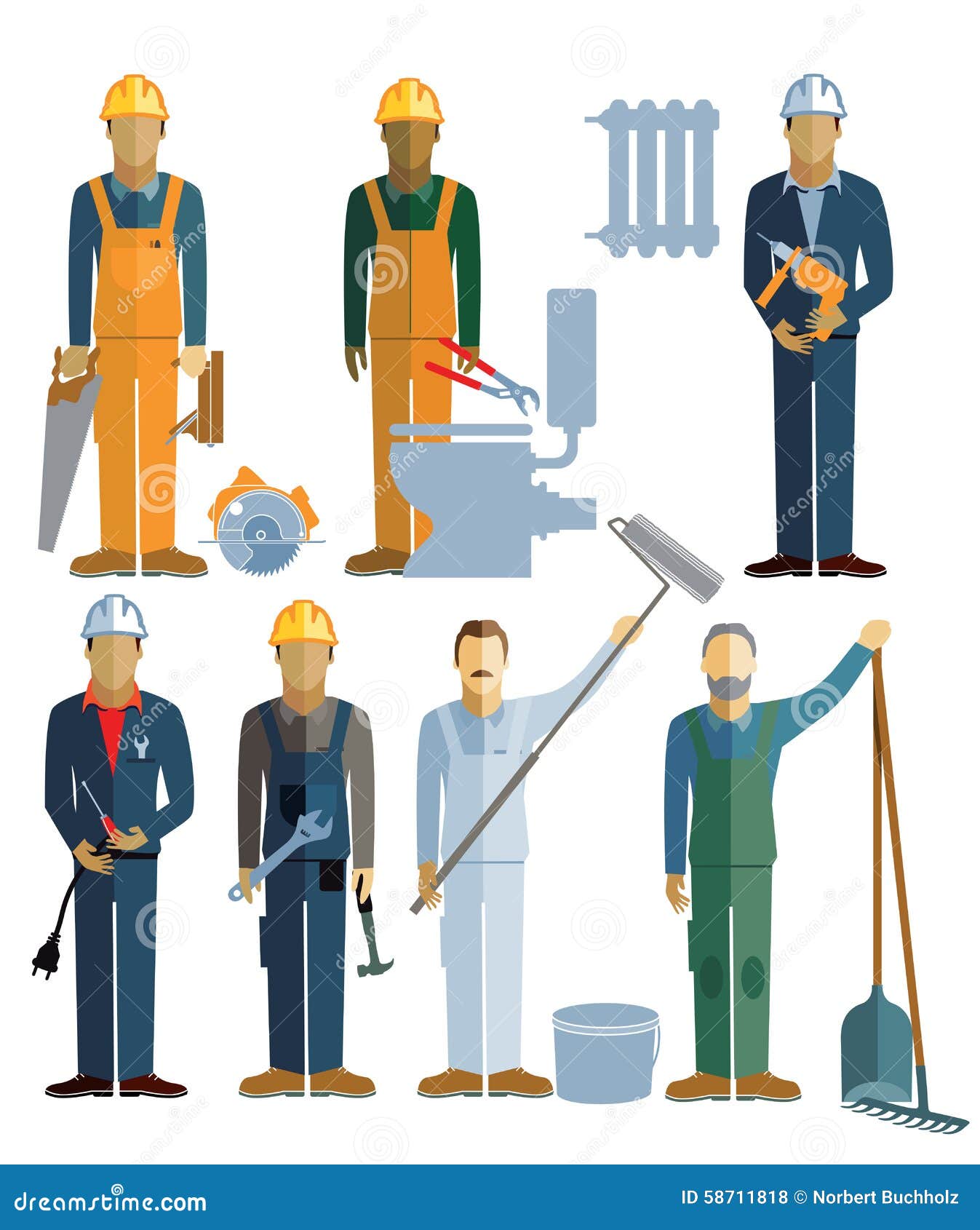 Handwerker Stock Illustrationen, Vektors, & Klipart – (16,104 Stock ...