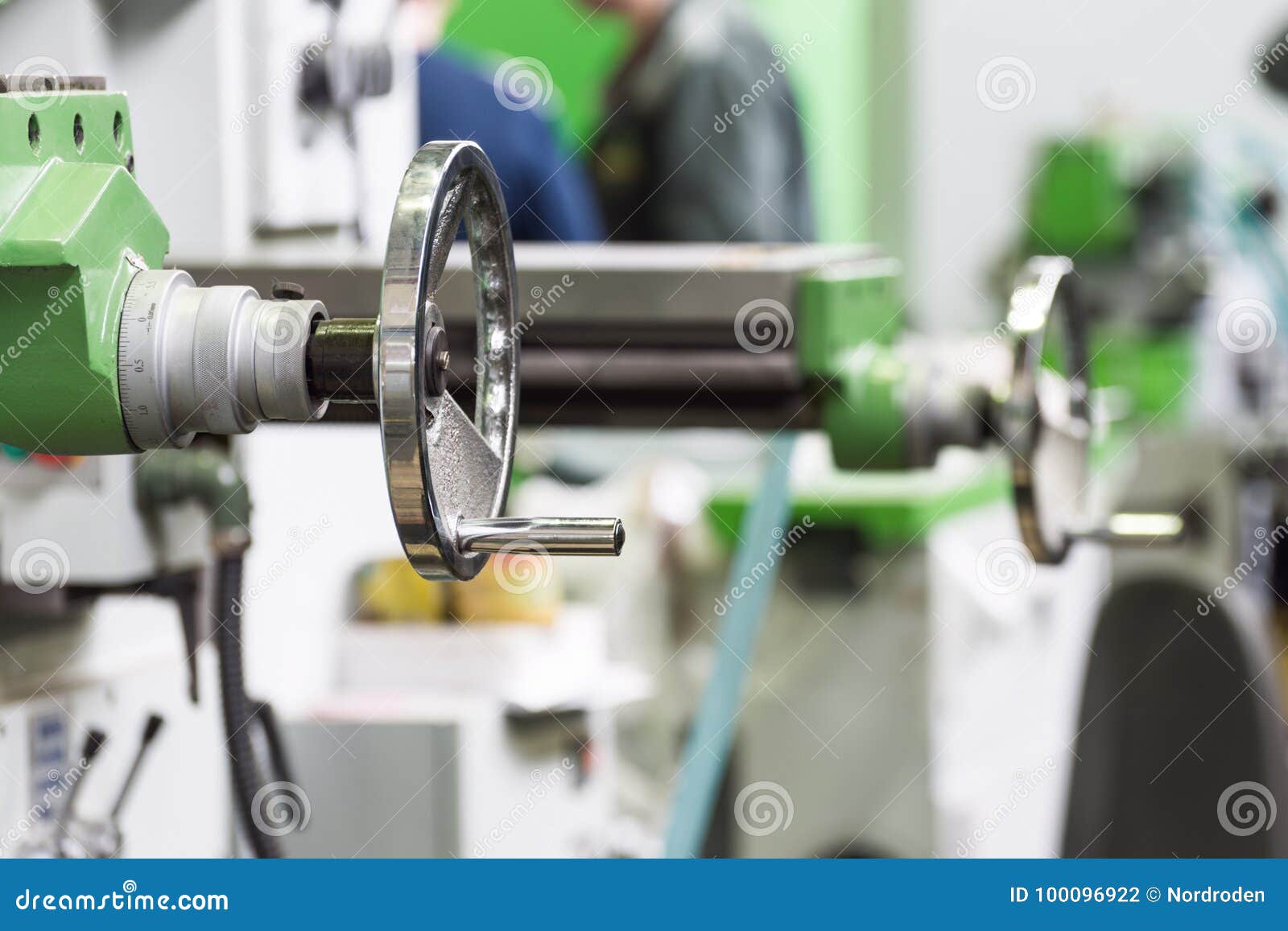 Handwheel for Control of the Milling Machine. Stock Photo - Image of ...