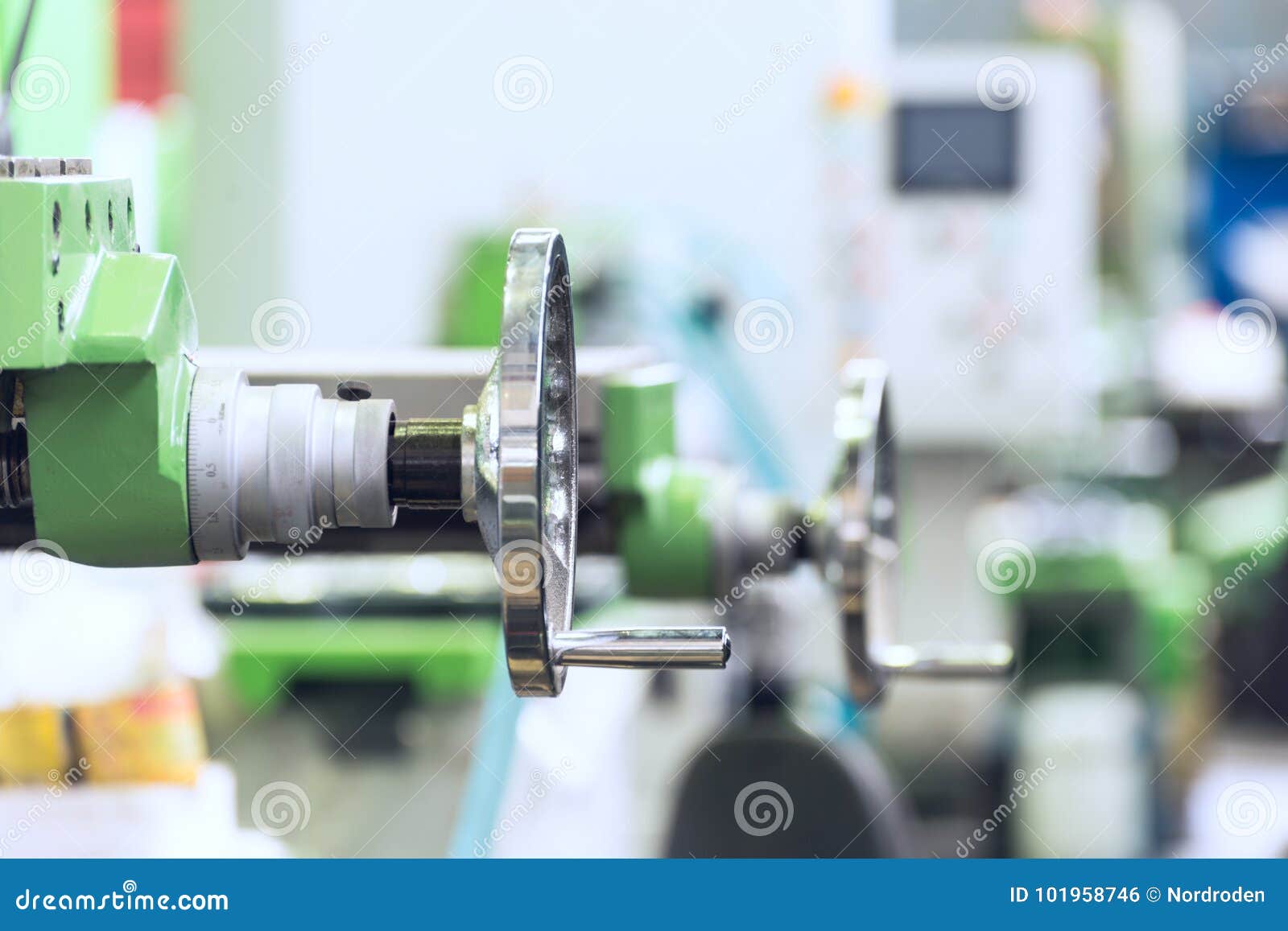 Handwheel for Control of the Milling Machine. Stock Photo - Image of ...