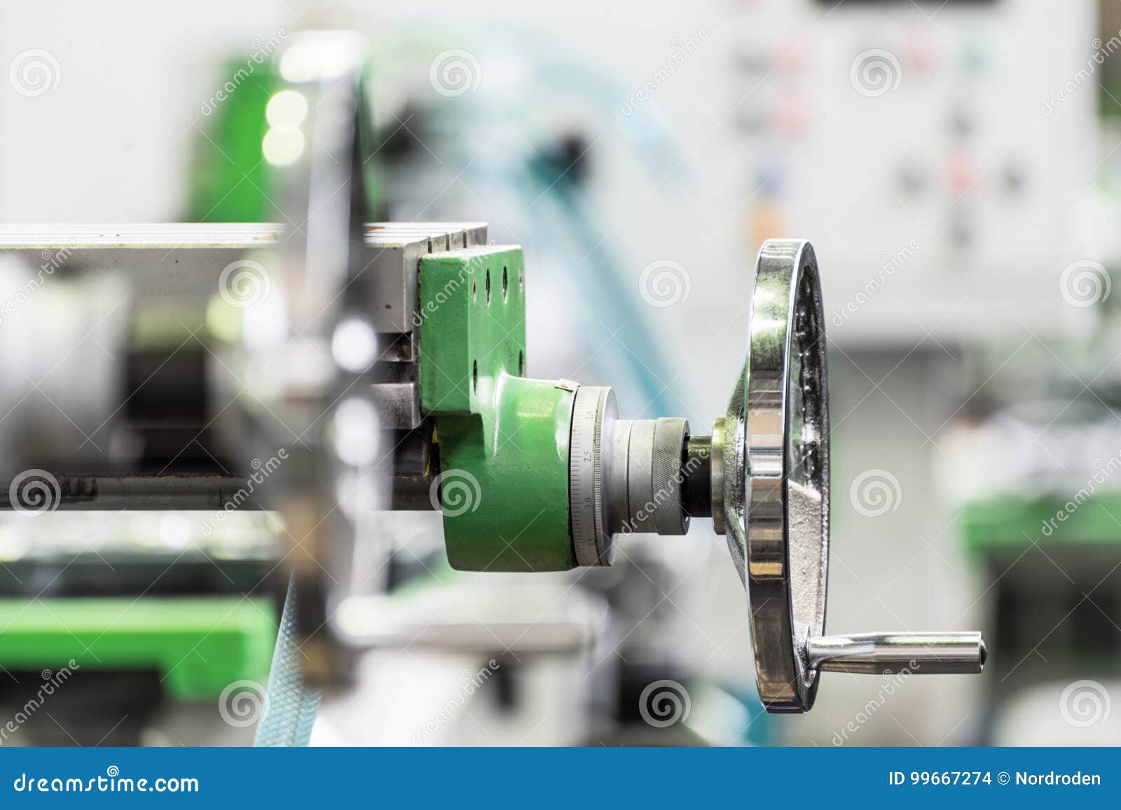 Handwheel for Control of the Milling Machine. Stock Photo - Image of ...