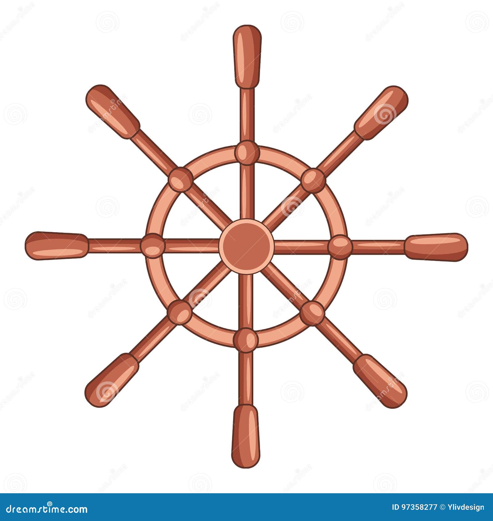 Handwheel Icon, Cartoon Style Stock Vector - Illustration of paper ...