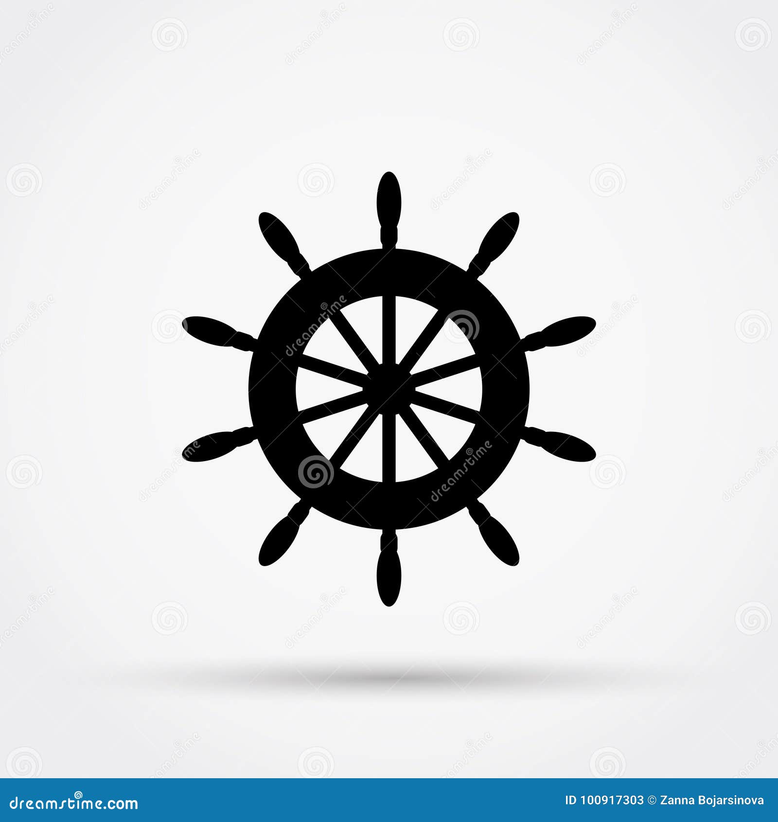 Handwheel Icon Simple Flat Style. Stock Vector - Illustration of ...