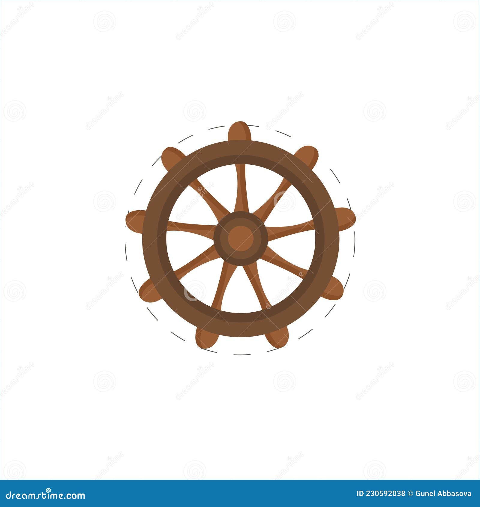 Handwheel Colorful Clipart. Handwheel Flat Illustration Stock Vector ...