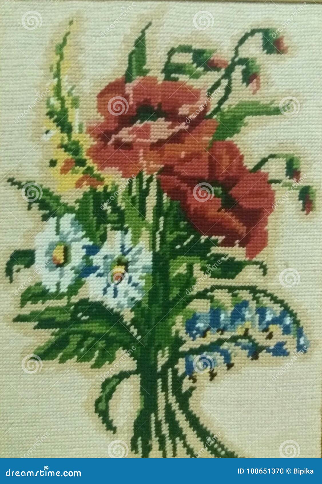 Handwork flower design stock photo. Image of cloth, rose - 100651370