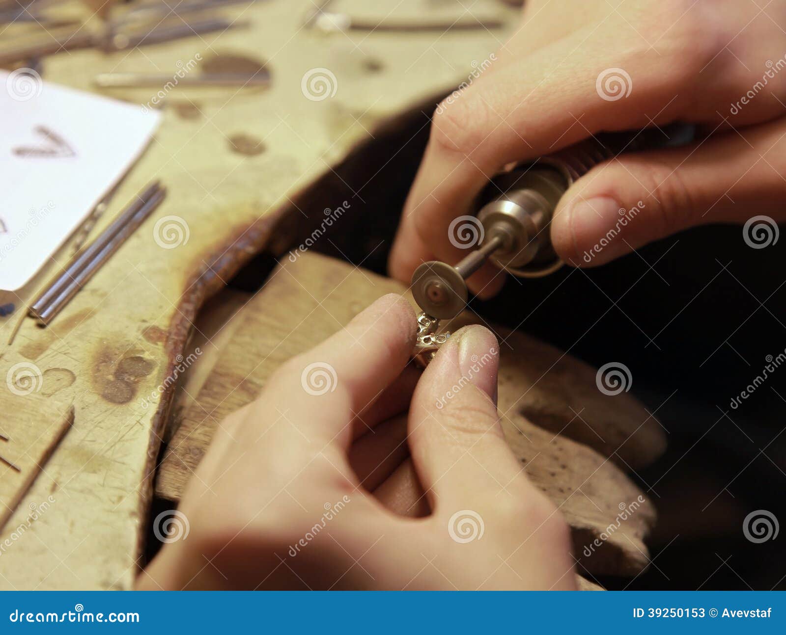 Handwork stock image. Image of gold, hands, goldsmith - 39250153