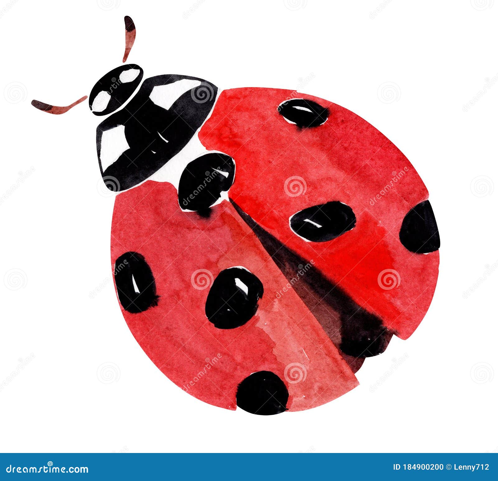 Insect Ladybug On A Green Leaf Vector Illustration | CartoonDealer.com ...