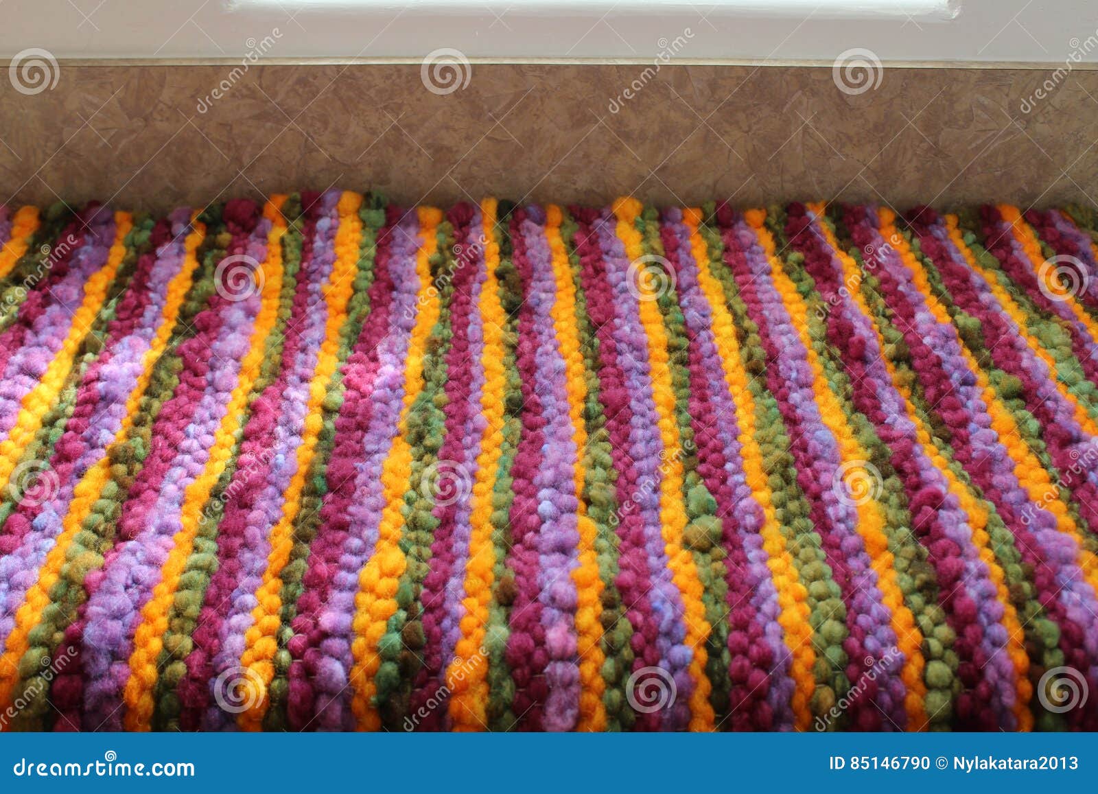 Handwoven wool rug stock photo. Image of spinning, loom - 85146790