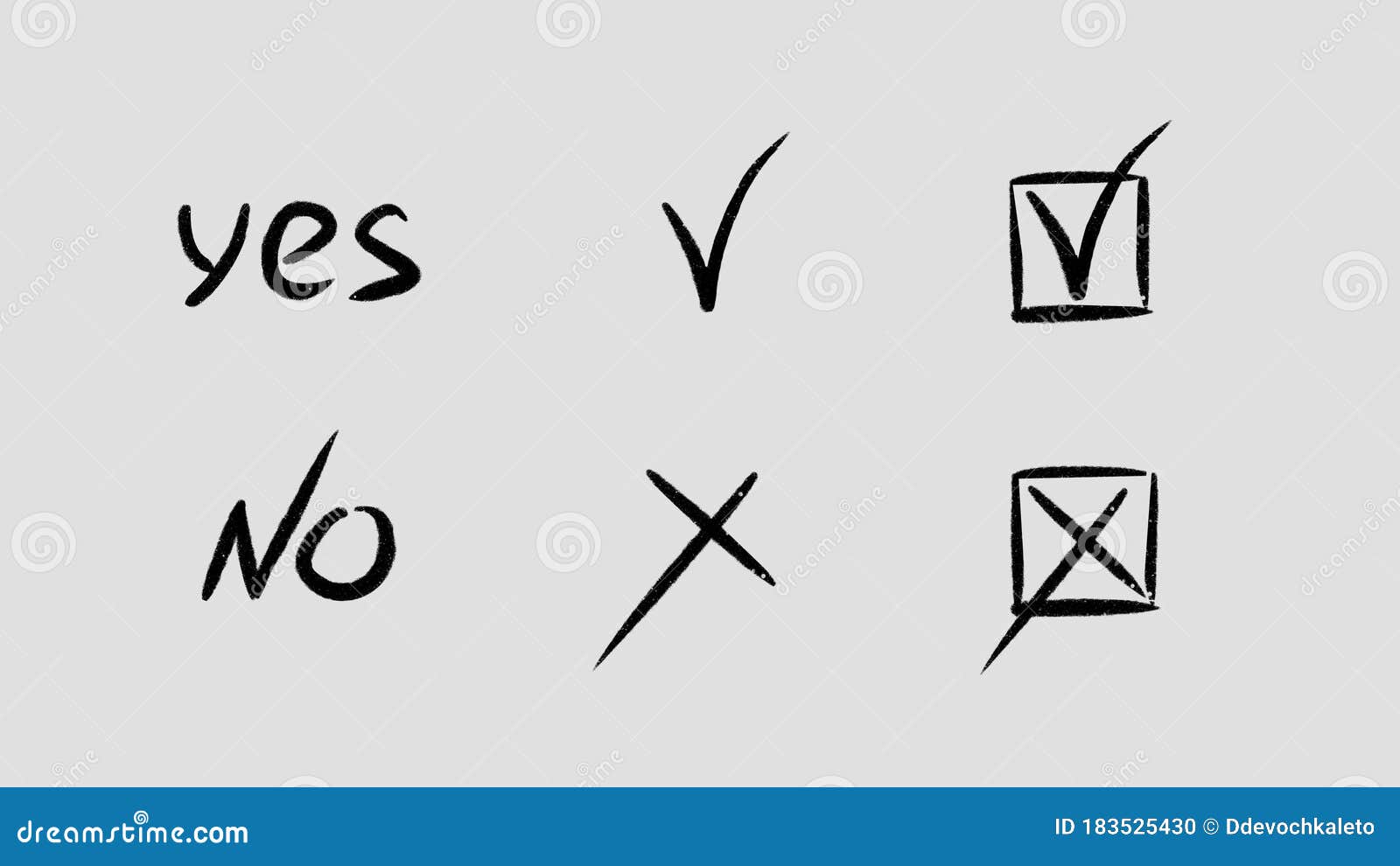 Handwrite YES, NO stock footage. Video of check, paper - 183525430