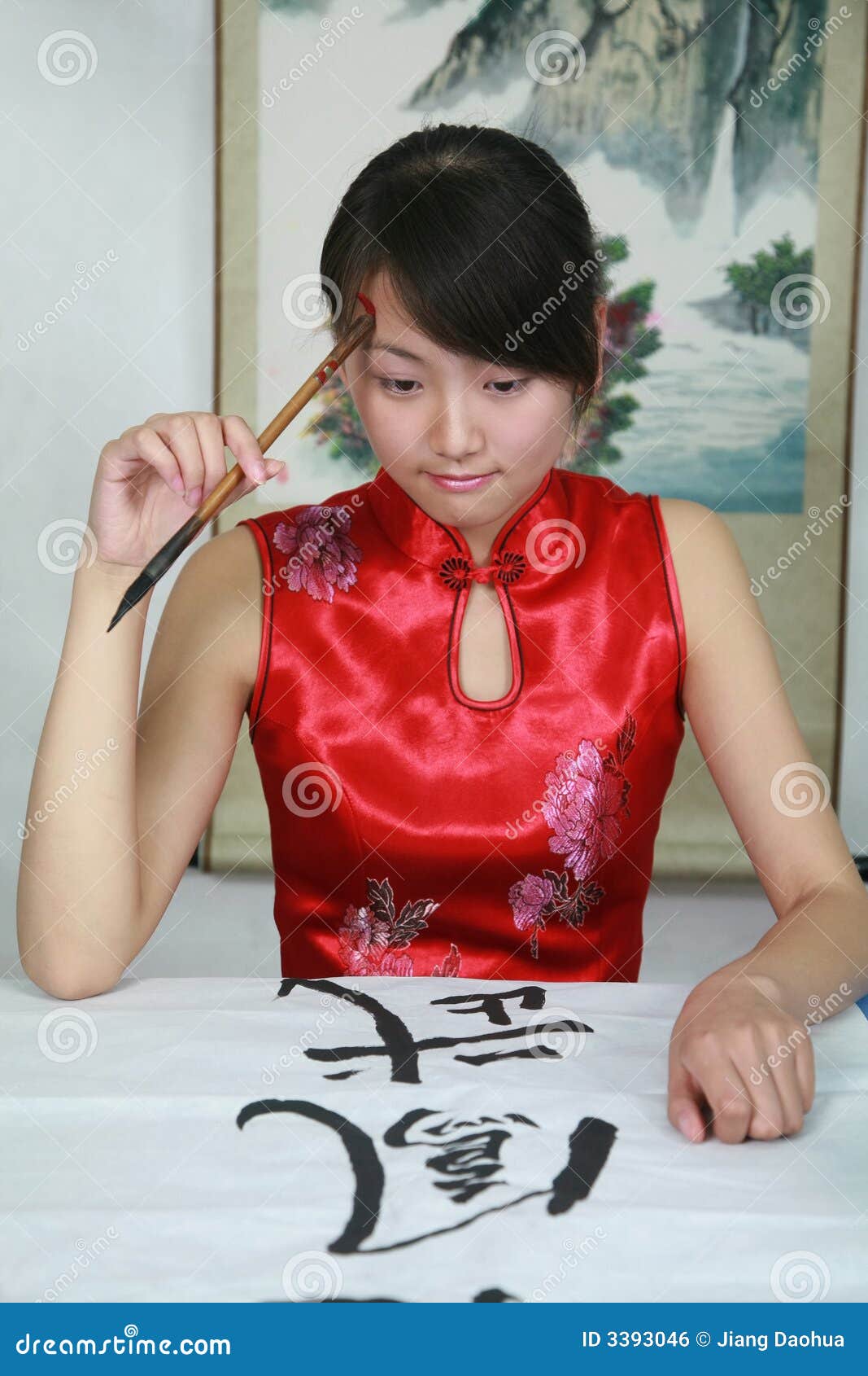 Handwriting stock photo. Image of asian, oriental, female - 3393046