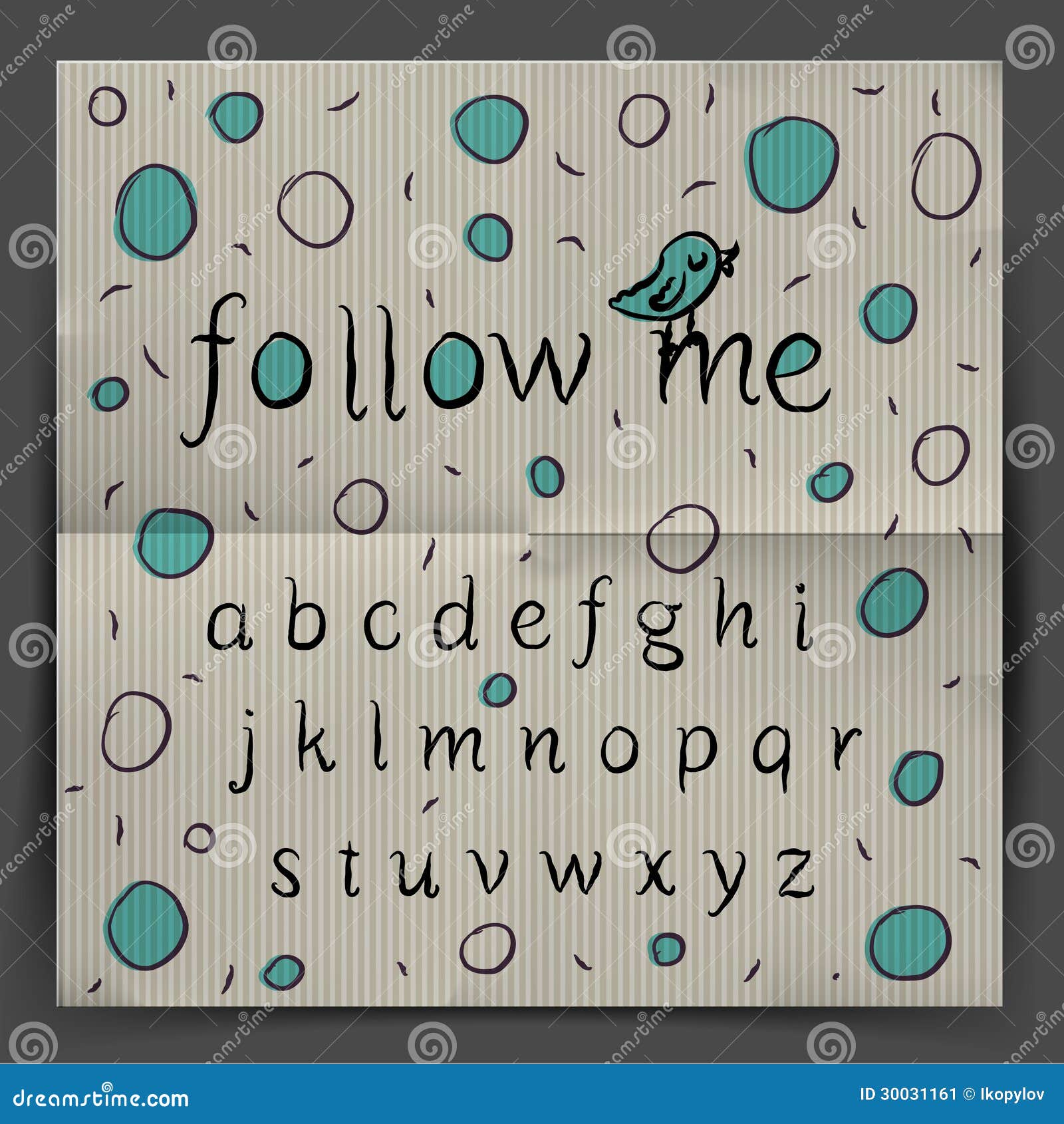 Handwriting Alphabet - Follow Me Stock Illustration - Illustration of ...