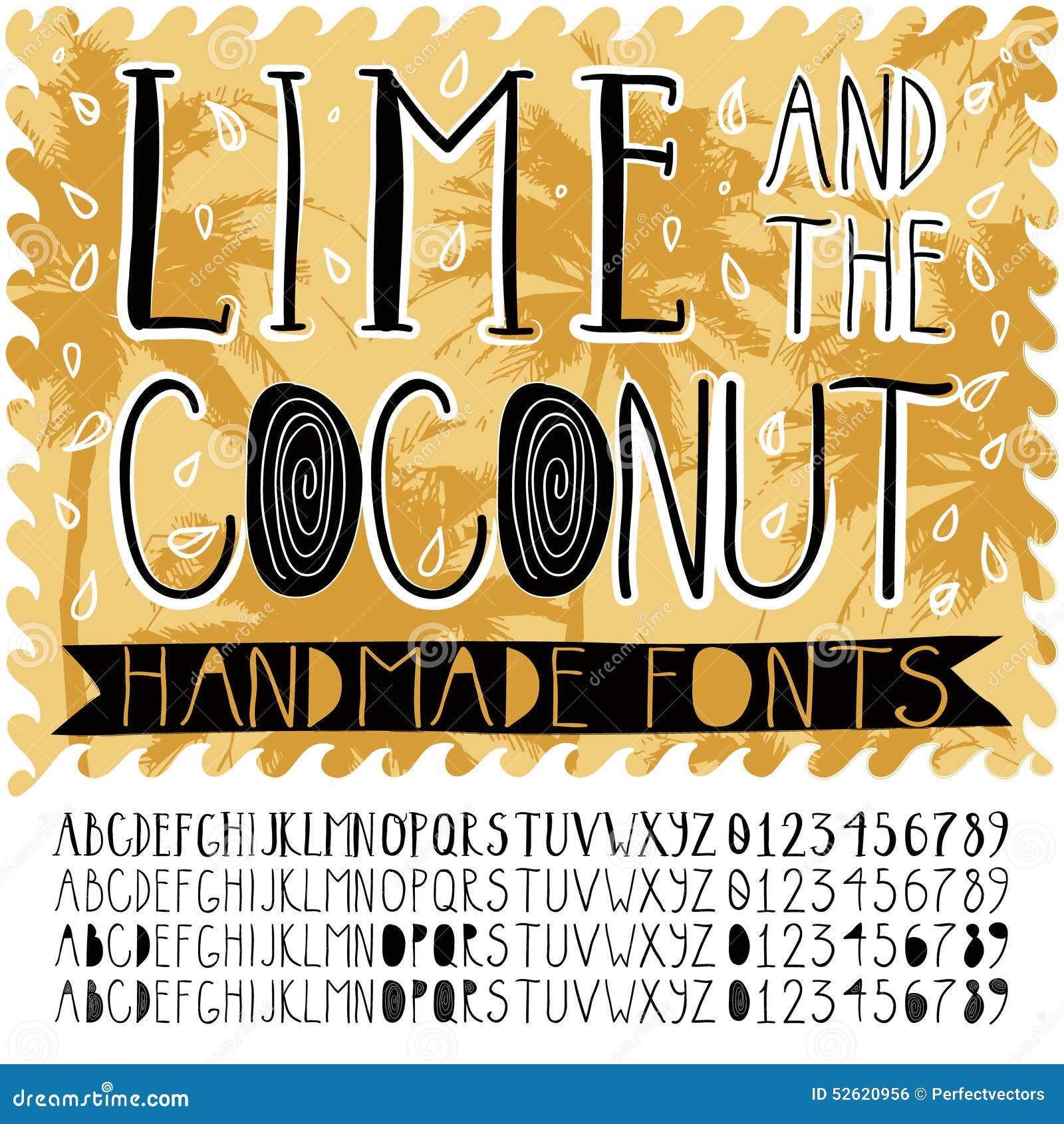 Handwriting Alphabets. Hand Drawn Fonts Stock Vector - Illustration of ...