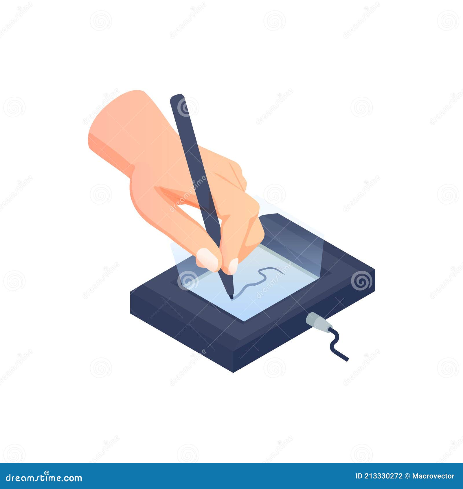Handwriting Authentication Biometric Composition Stock Vector ...