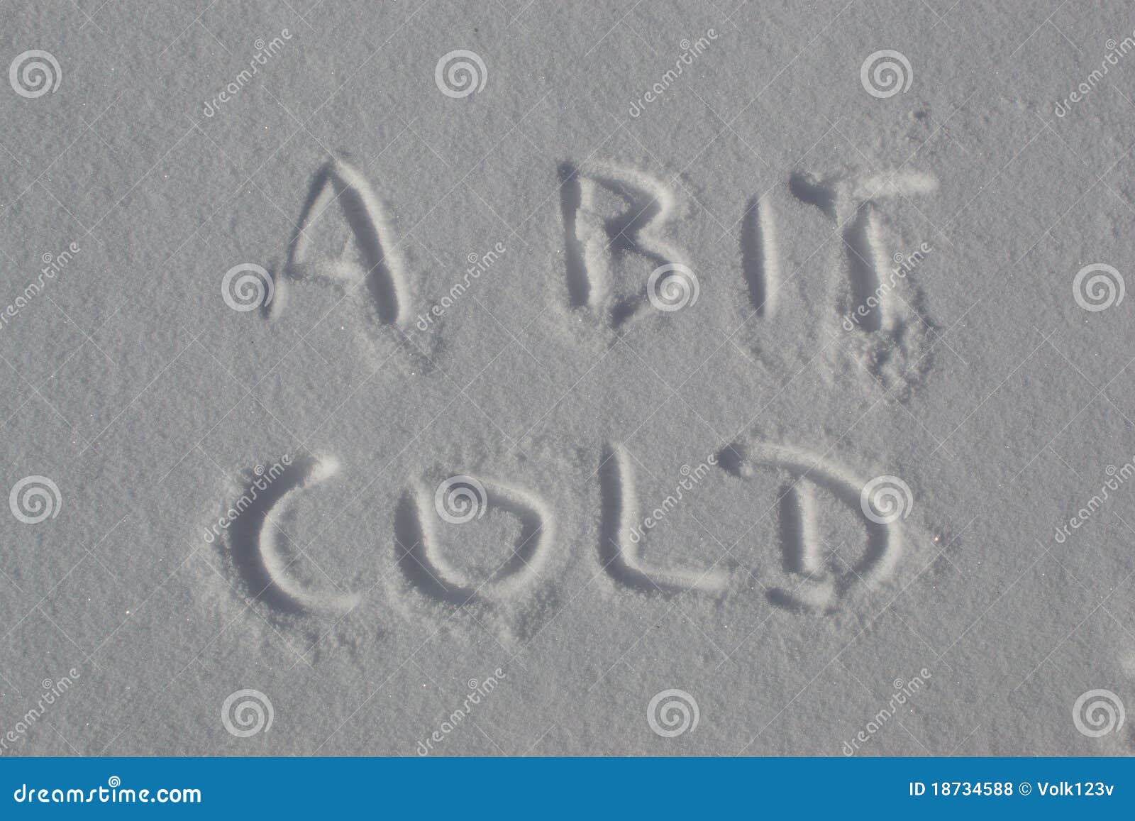 Handwriting A bit cold stock photo. Image of snow, arts - 18734588