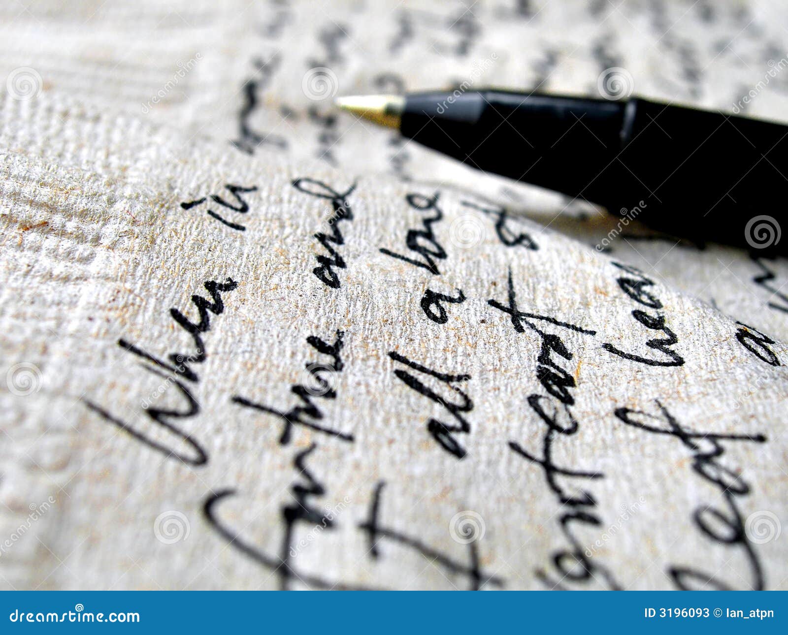 Handwriting on Brown Napkin Stock Image - Image of fibrous, closeup ...
