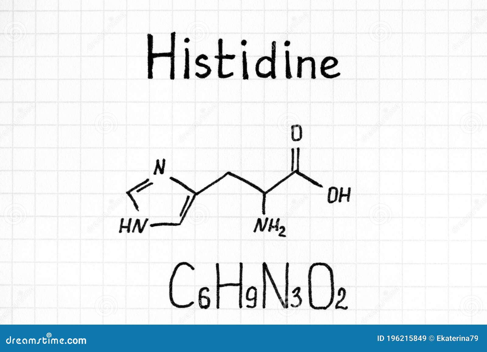 Histidine Molecular Structure 3d, Flat Model, Essential Amino Acid ...