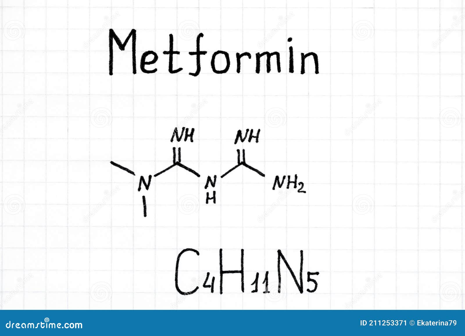 Metformin Molecular Structure, 3d Model Molecule, Biguanides ...