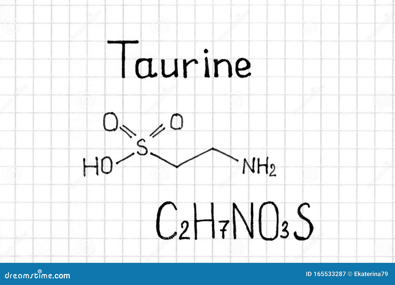 Handwriting Chemical Formula of Taurine Stock Image - Image of ...
