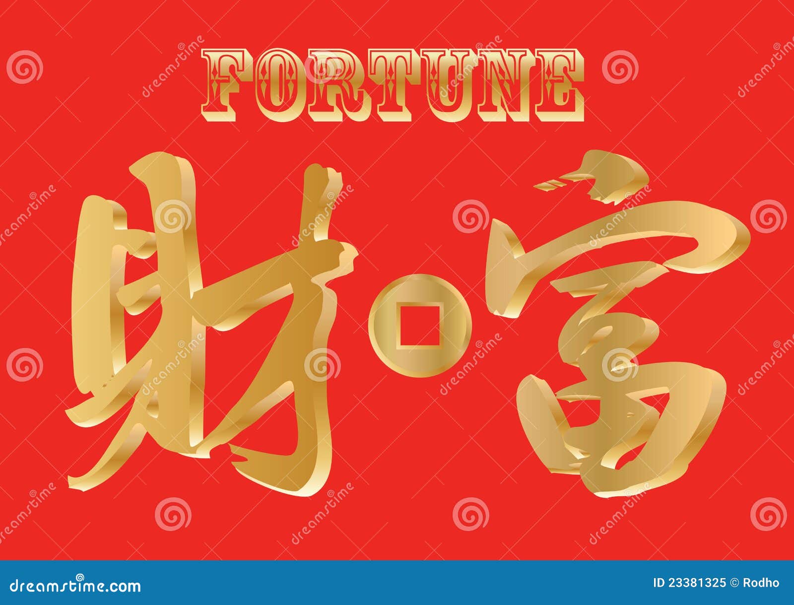 Handwriting Chinese Character - Fortune Stock Vector - Illustration of ...