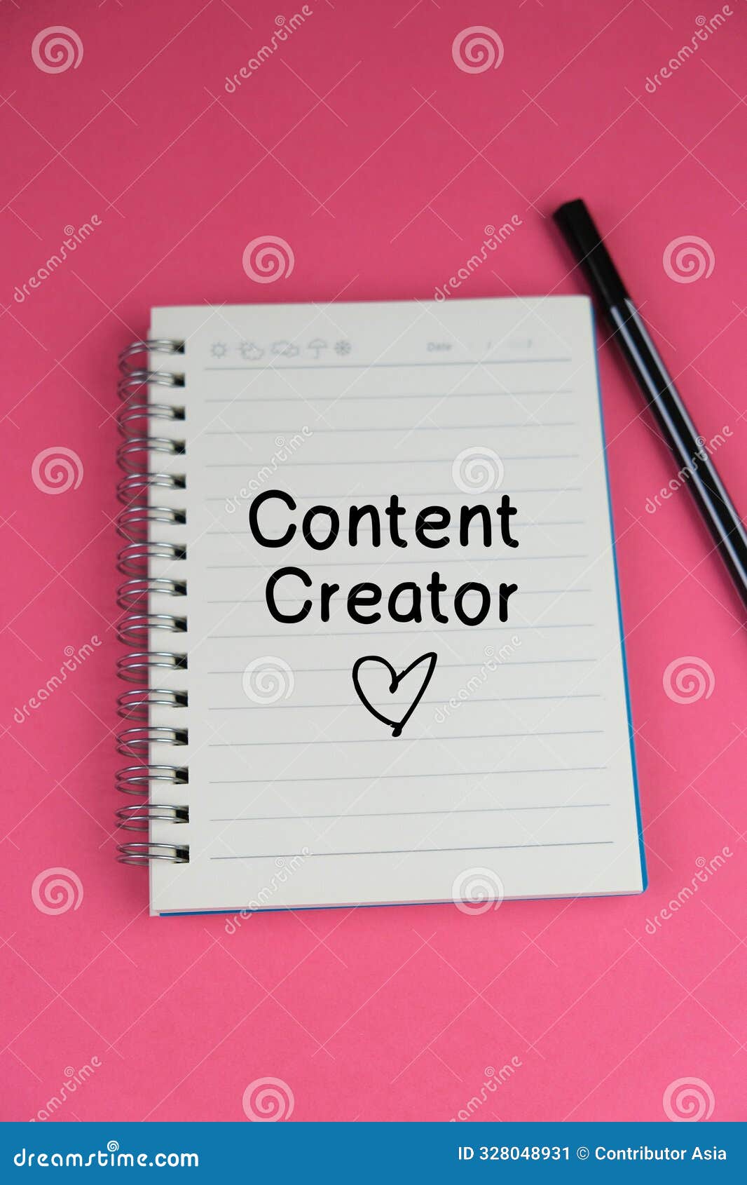 Handwriting of Content Creator Creator Designer Concept. Stock Image ...