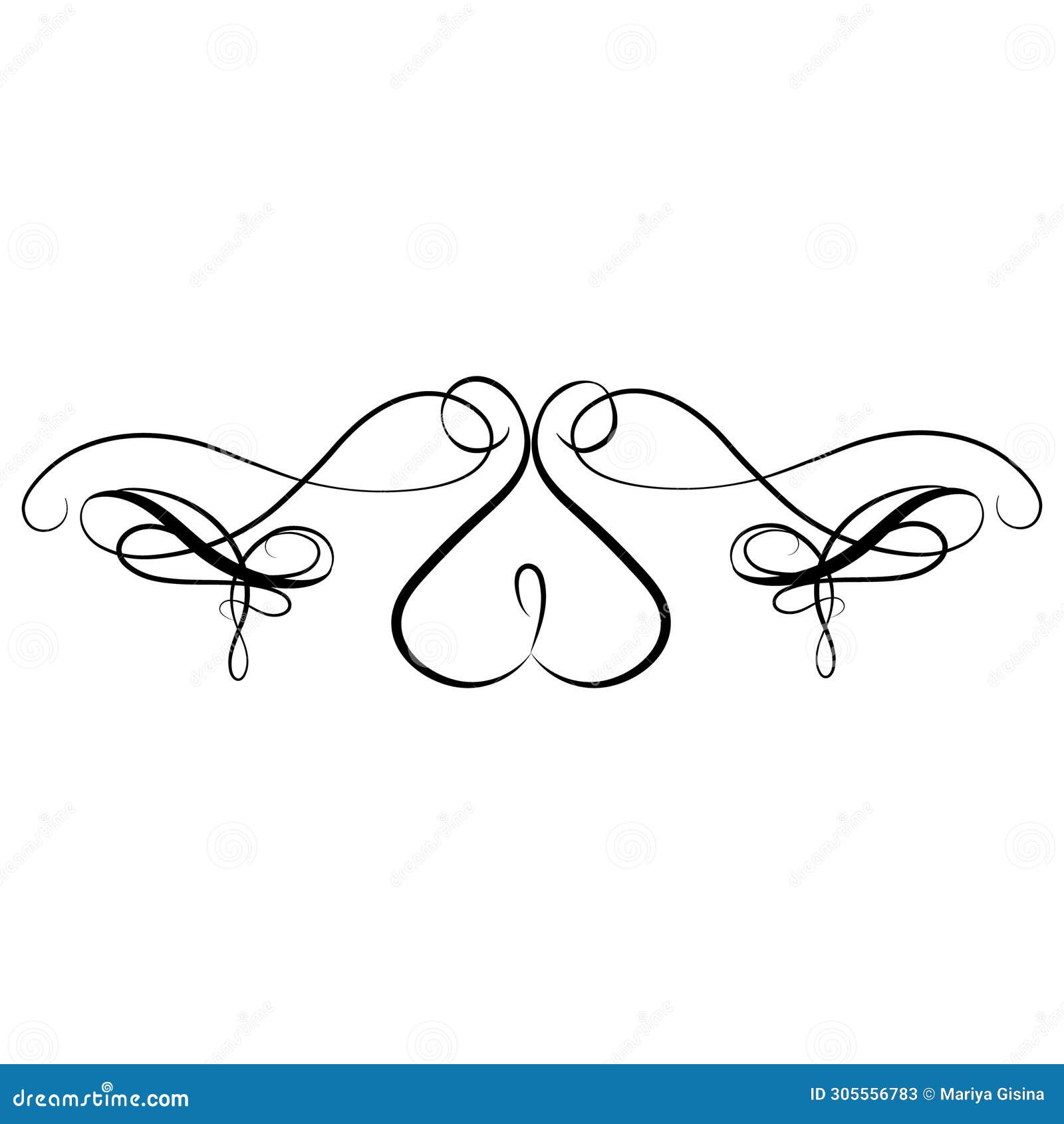 Handwriting Curved Stroke Underline Lettering Element for Lettering ...