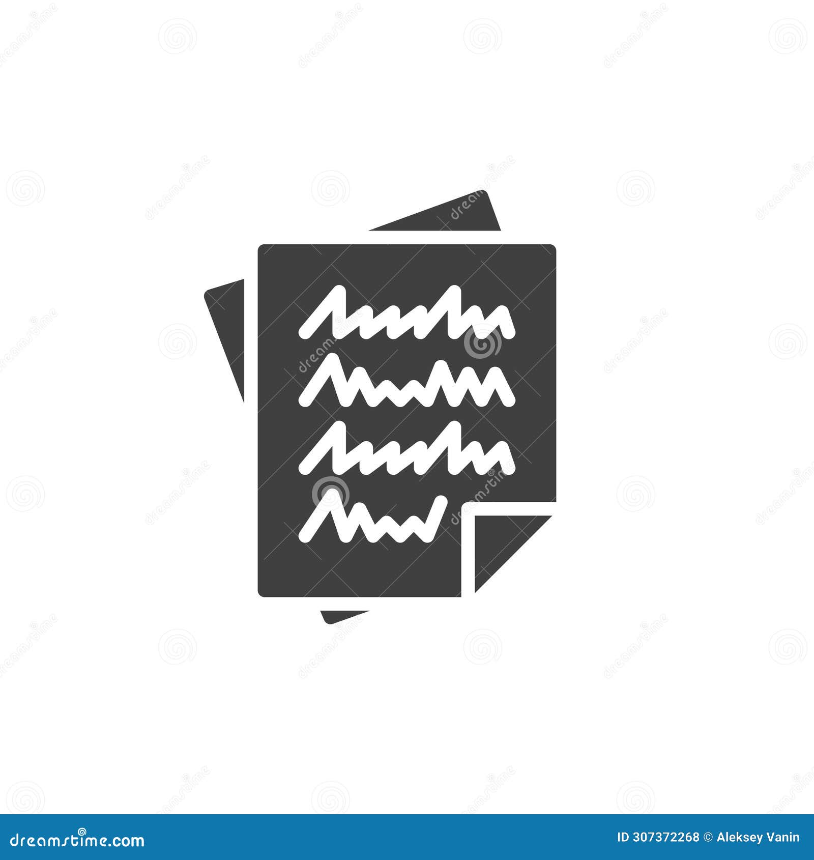 Handwriting Document Vector Icon Stock Illustration - Illustration of ...