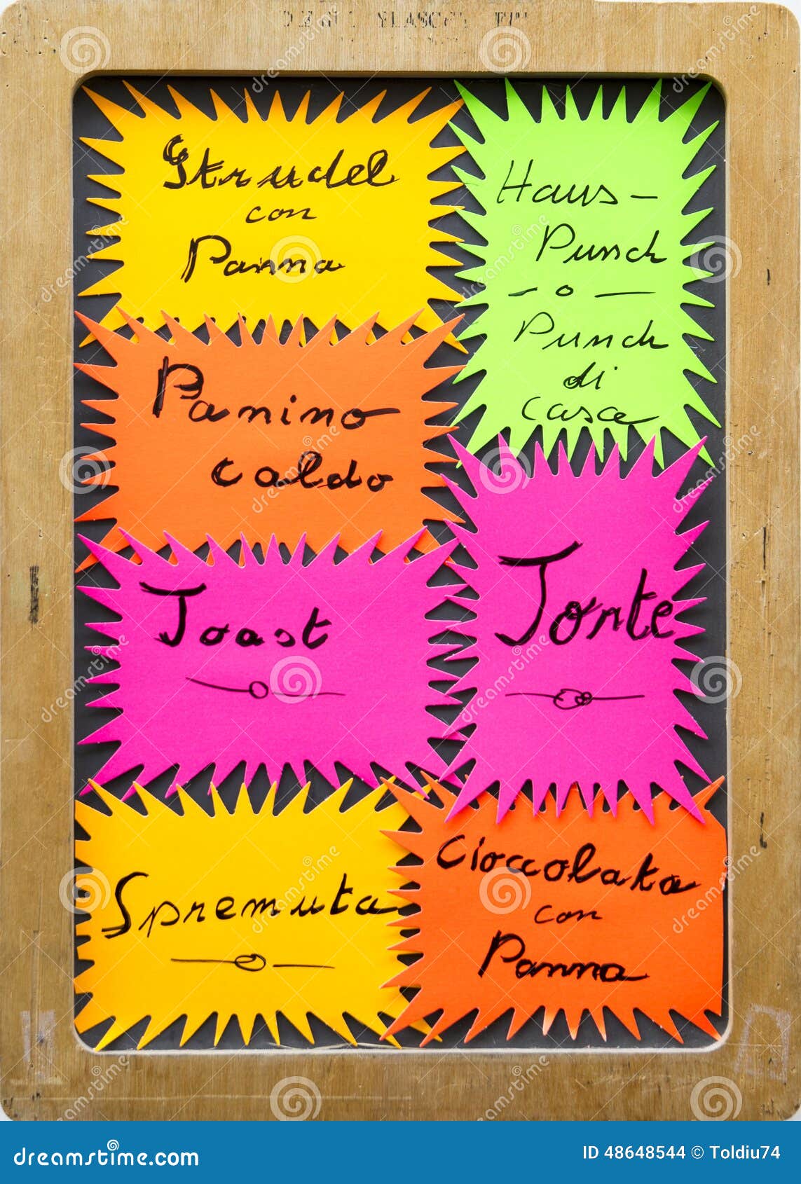 Handwriting food sheets stock photo. Image of outdoor - 48648544