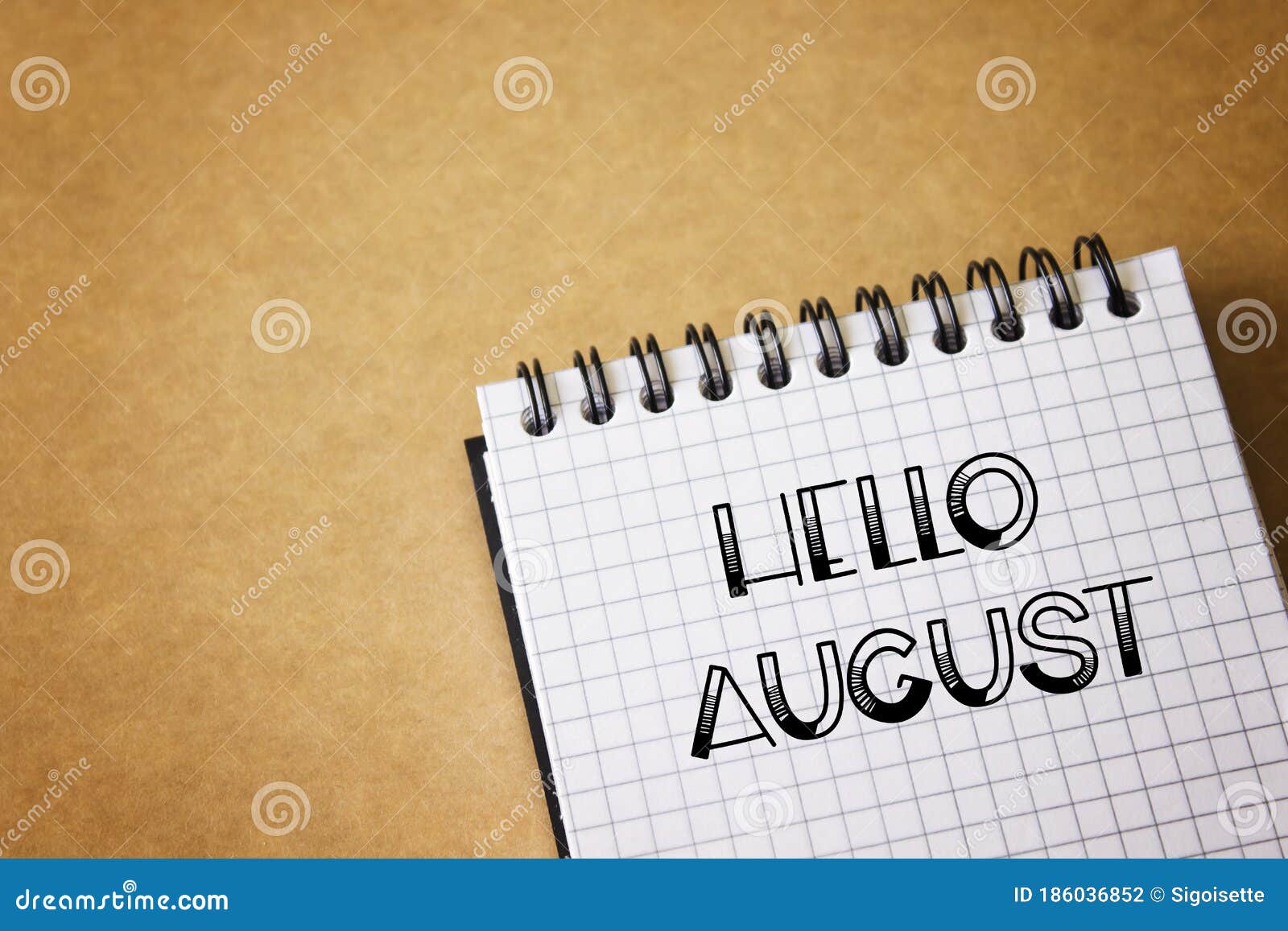 Handwriting Hello August on Notebook. Stock Photo - Image of hello ...