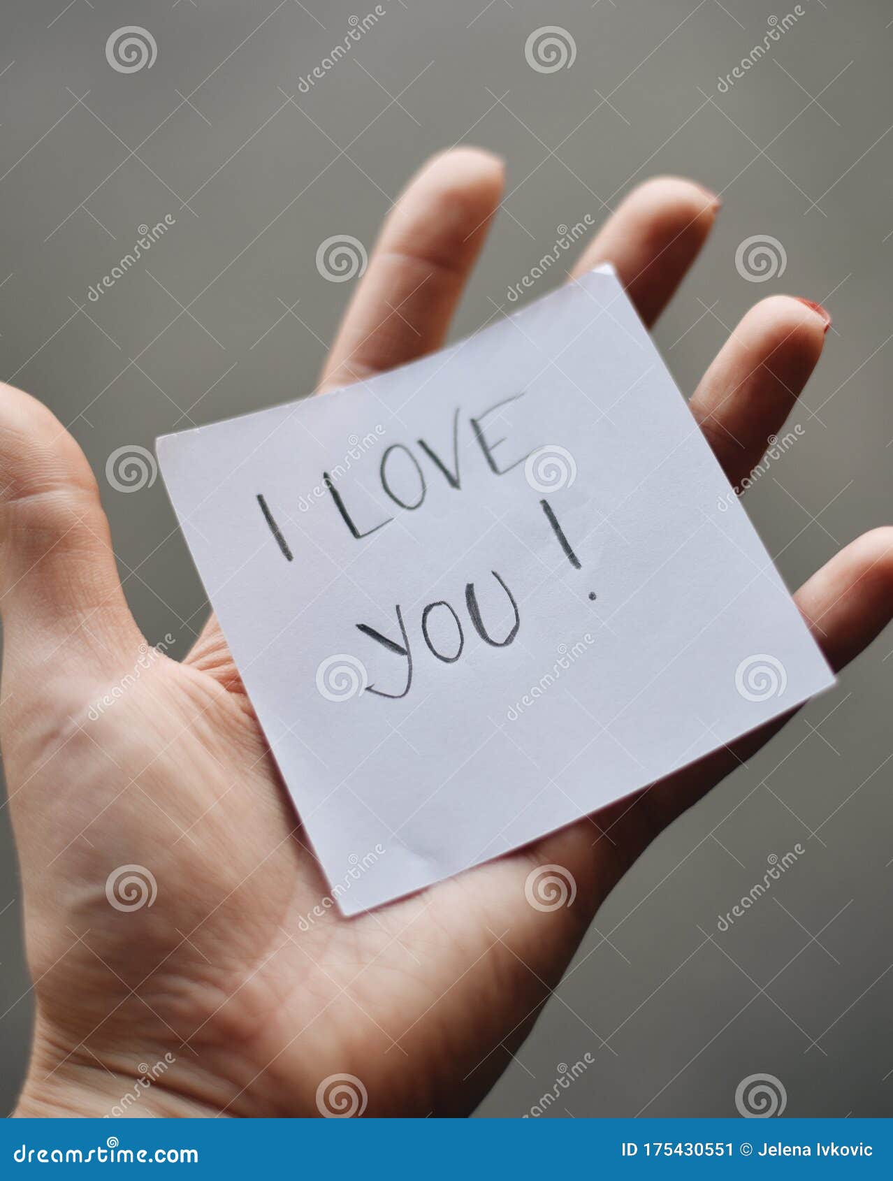 Handwriting I Love You Sticky Note Stock Image - Image of announcement ...