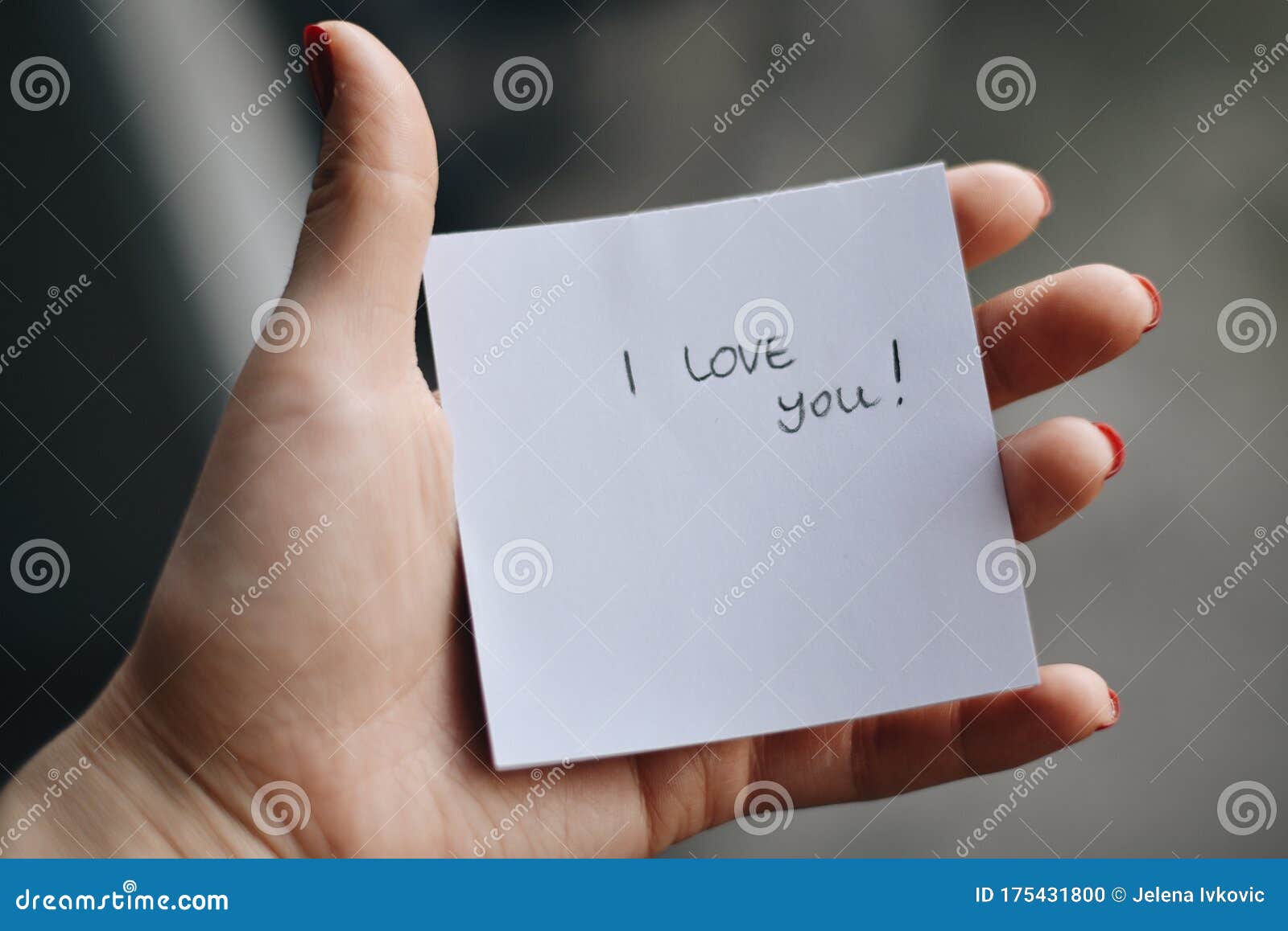 Handwriting I Love You Sticky Note Stock Photo - Image of stationery ...