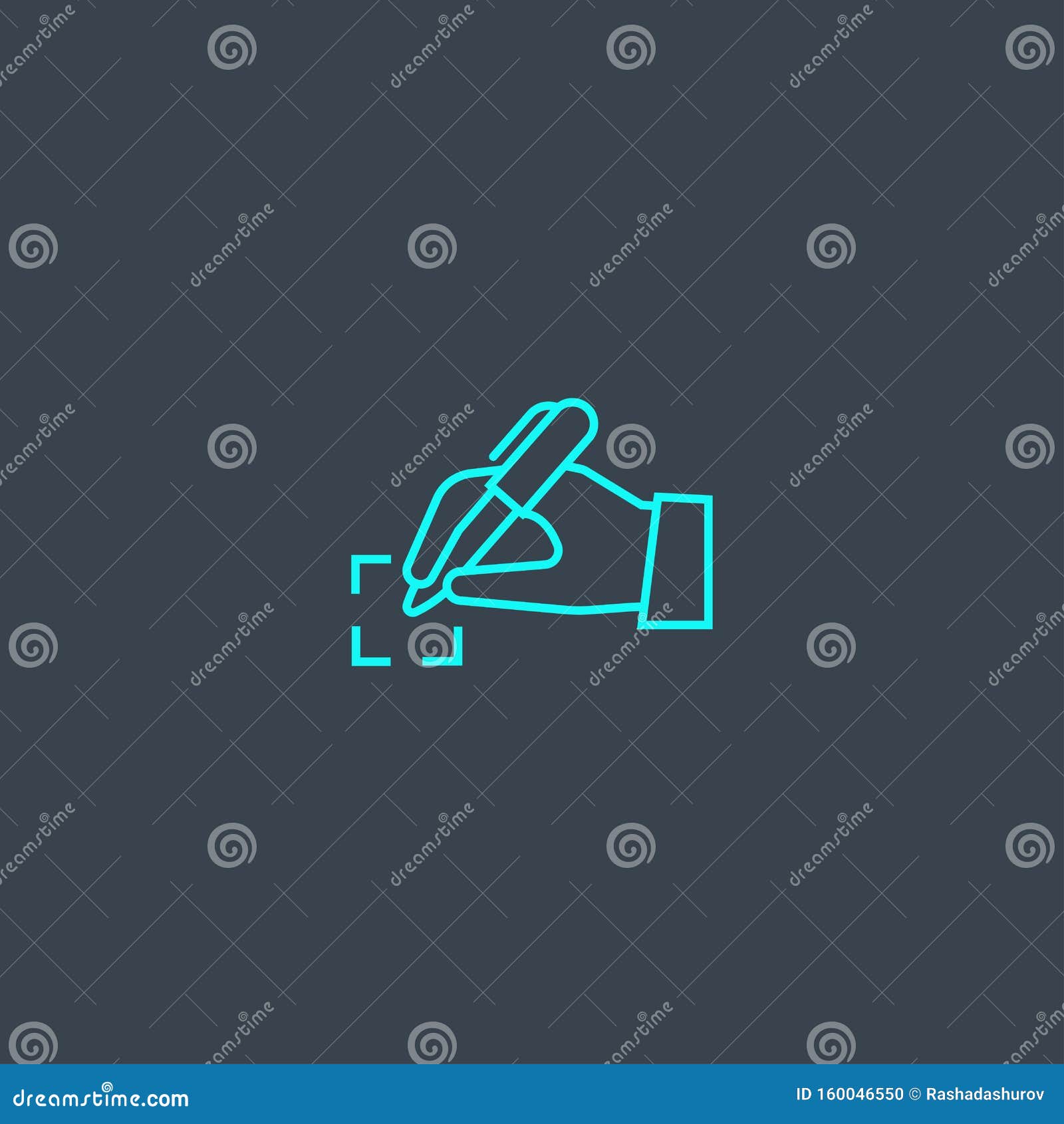 Handwriting Identification Icon From Authentication Collection Simple