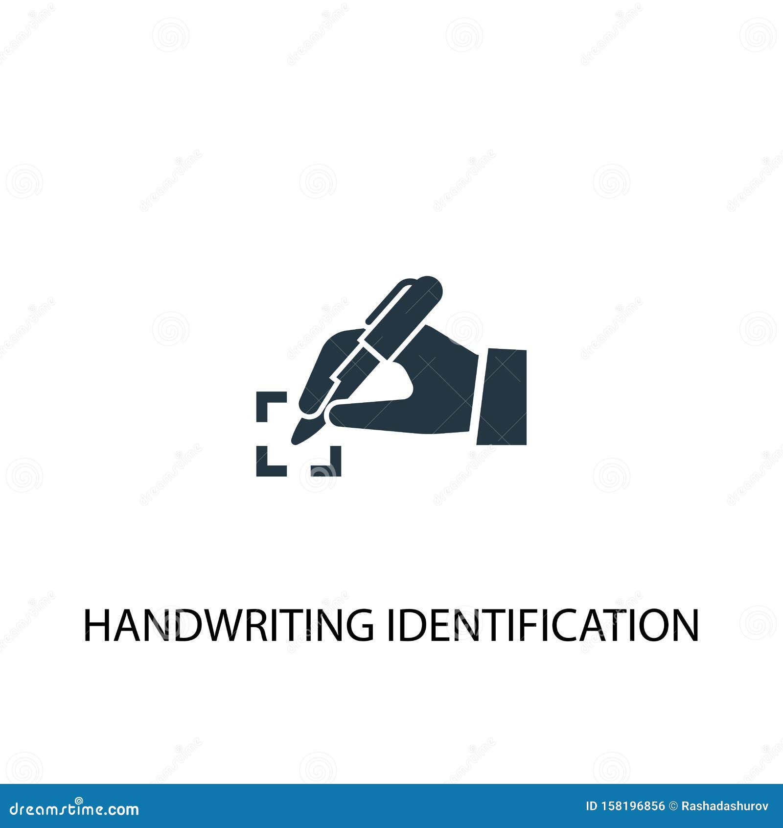 Handwriting Identification Icon Simple Stock Vector Illustration Of