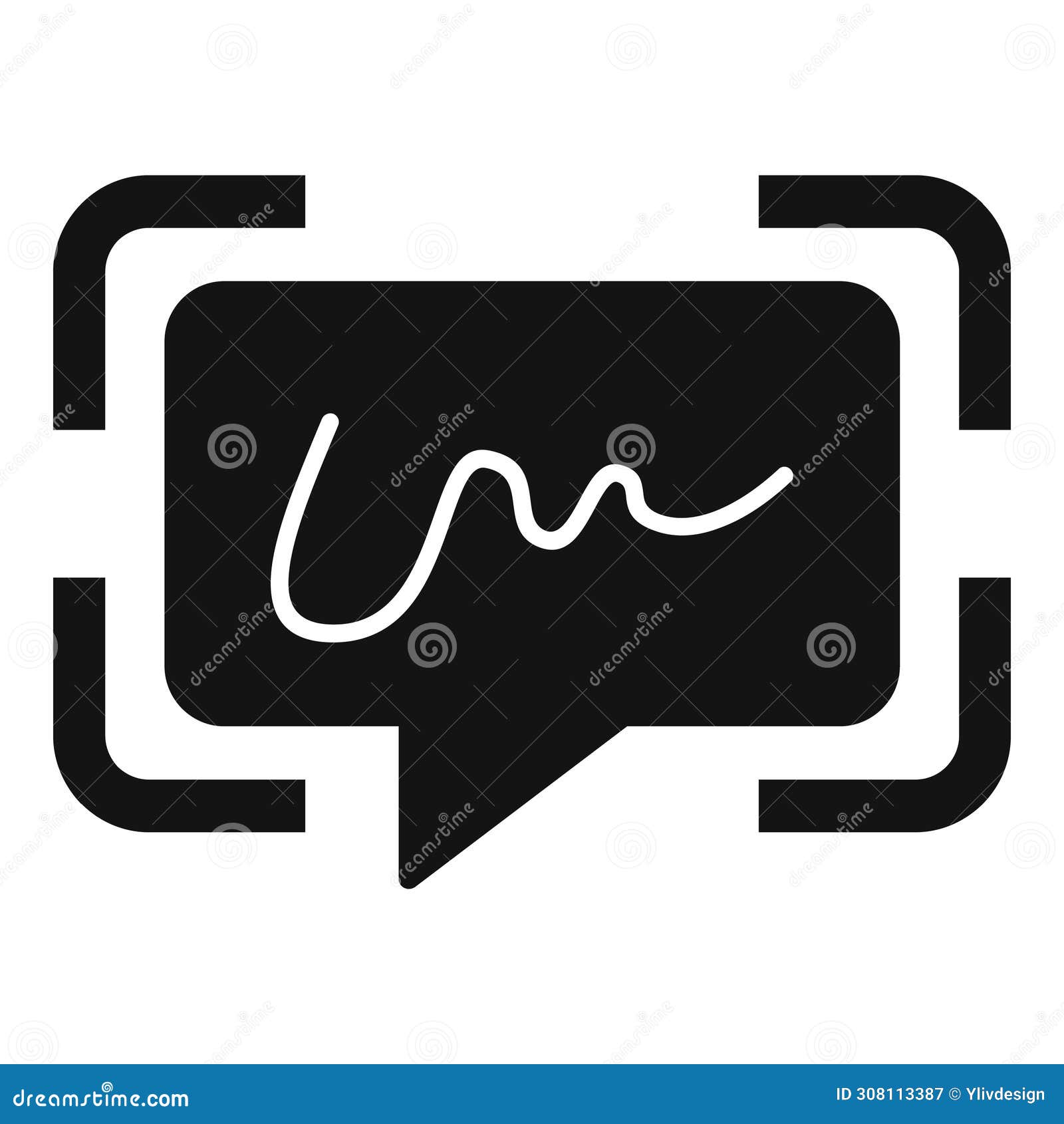 Handwriting Identification Message Icon Simple Vector Check Data Stock