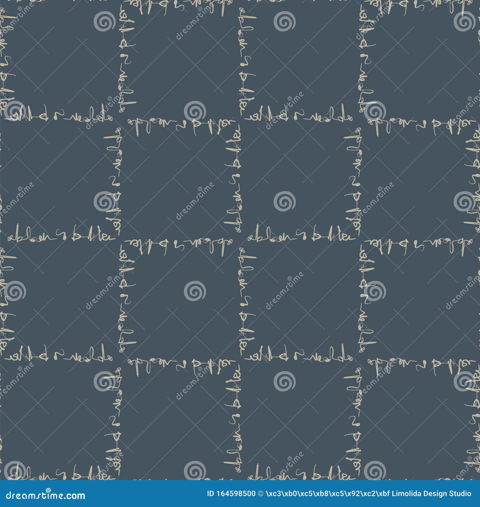 Handwriting Illegible Text Texture Background. Square Letter Line ...