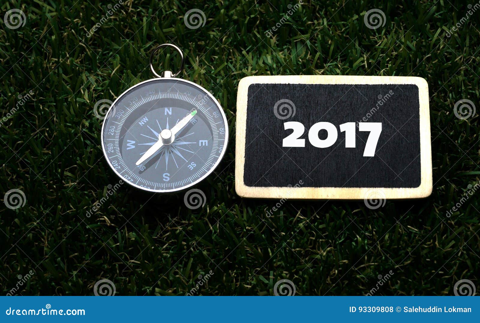 2017 Handwriting on Label with Compass Stock Photo - Image of career ...