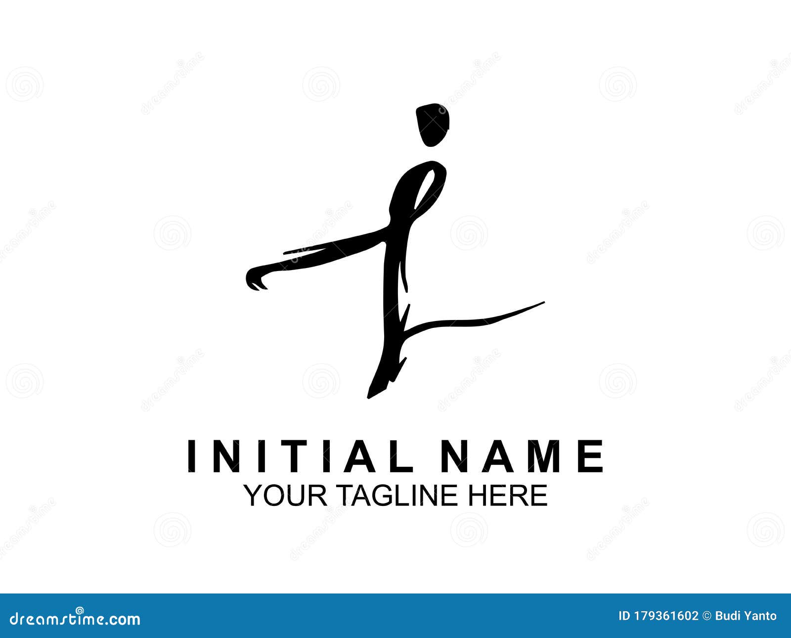 Handwriting Logo Of Initial Signature. Letter Type I Vector ...