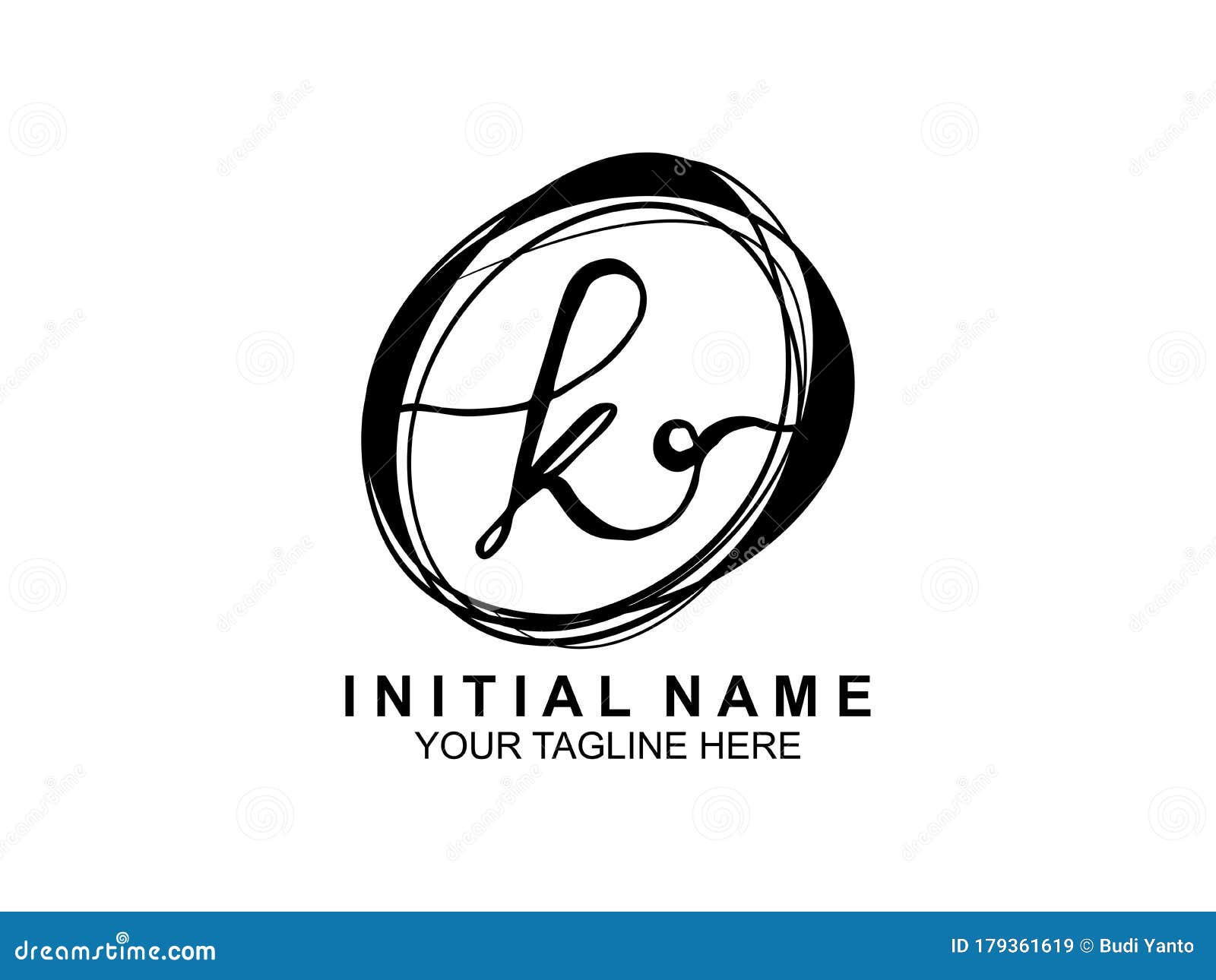 Handwriting Logo of Initial Signature Stock Illustration - Illustration ...