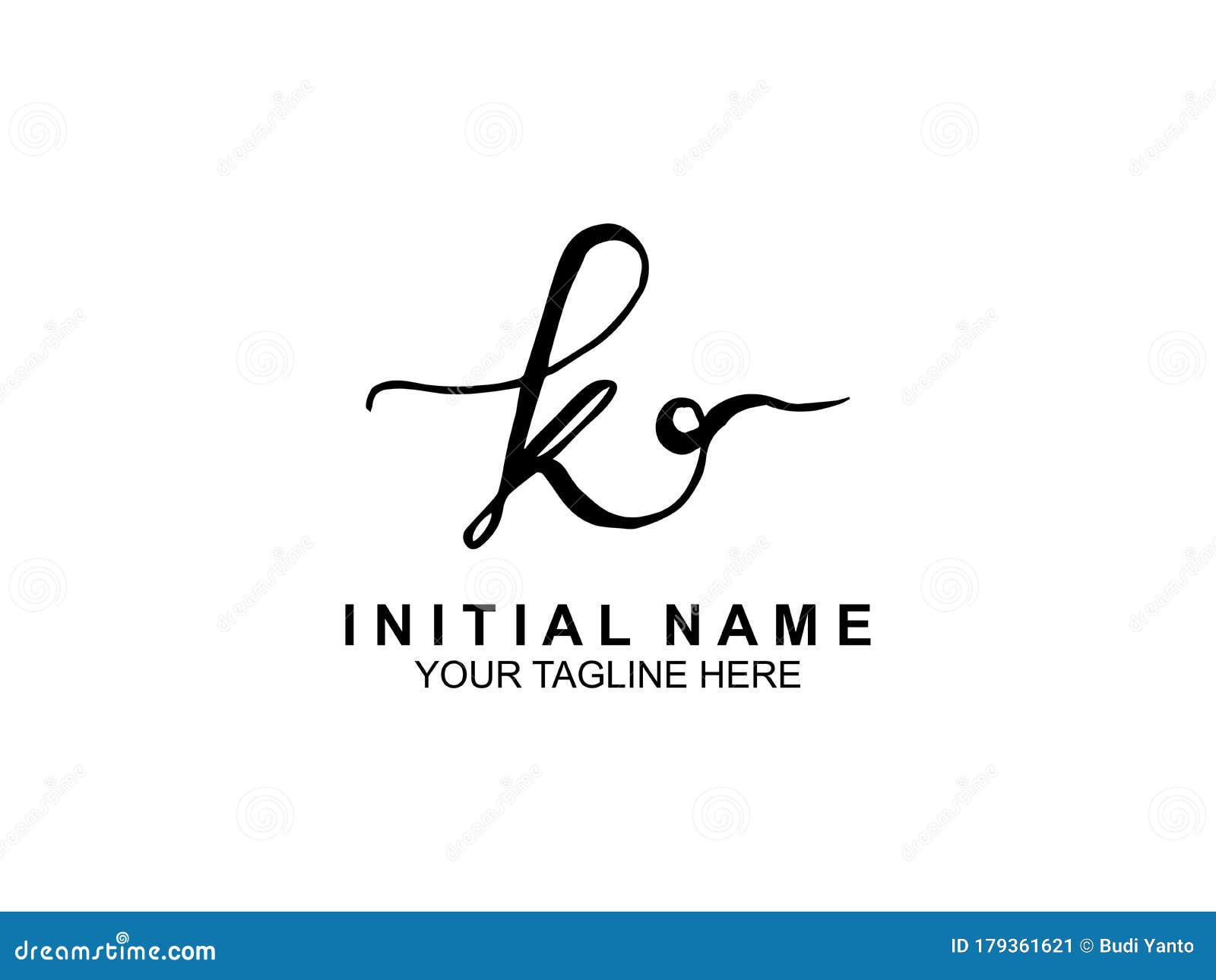 Handwriting Logo of Initial Signature Stock Vector - Illustration of ...