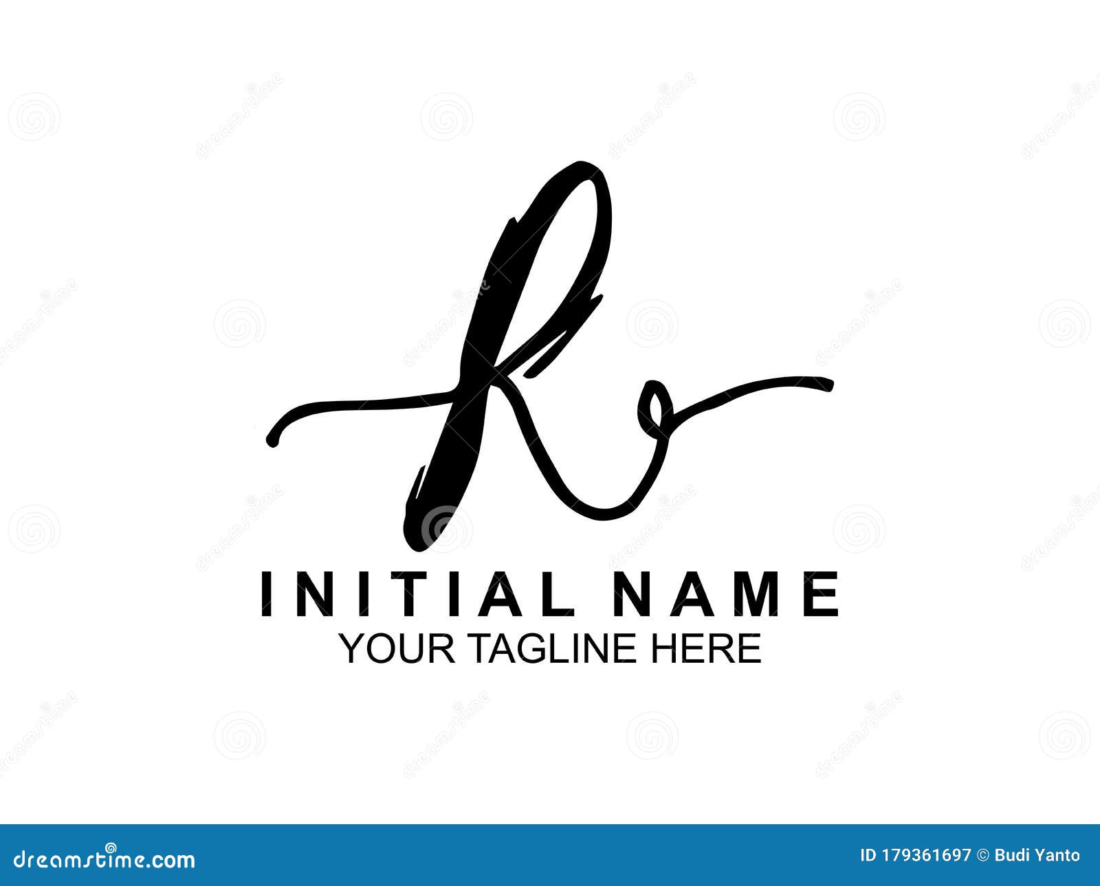 Handwriting Logo of Initial Signature Stock Vector - Illustration of ...