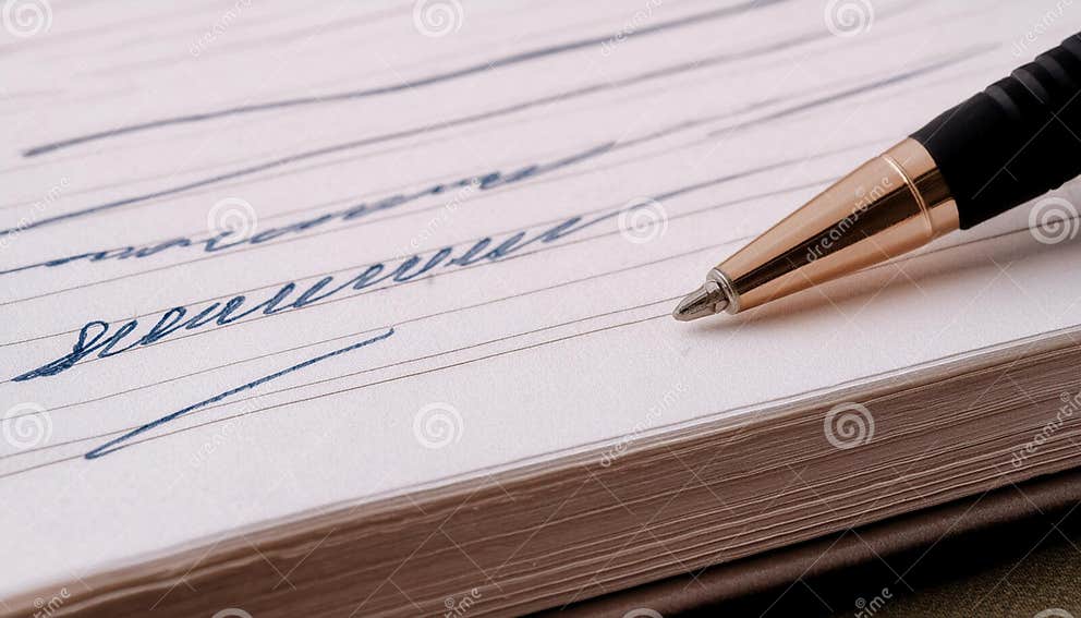 Handwriting on a Notebook Page, Symbolizing Notes, Reminders, and ...