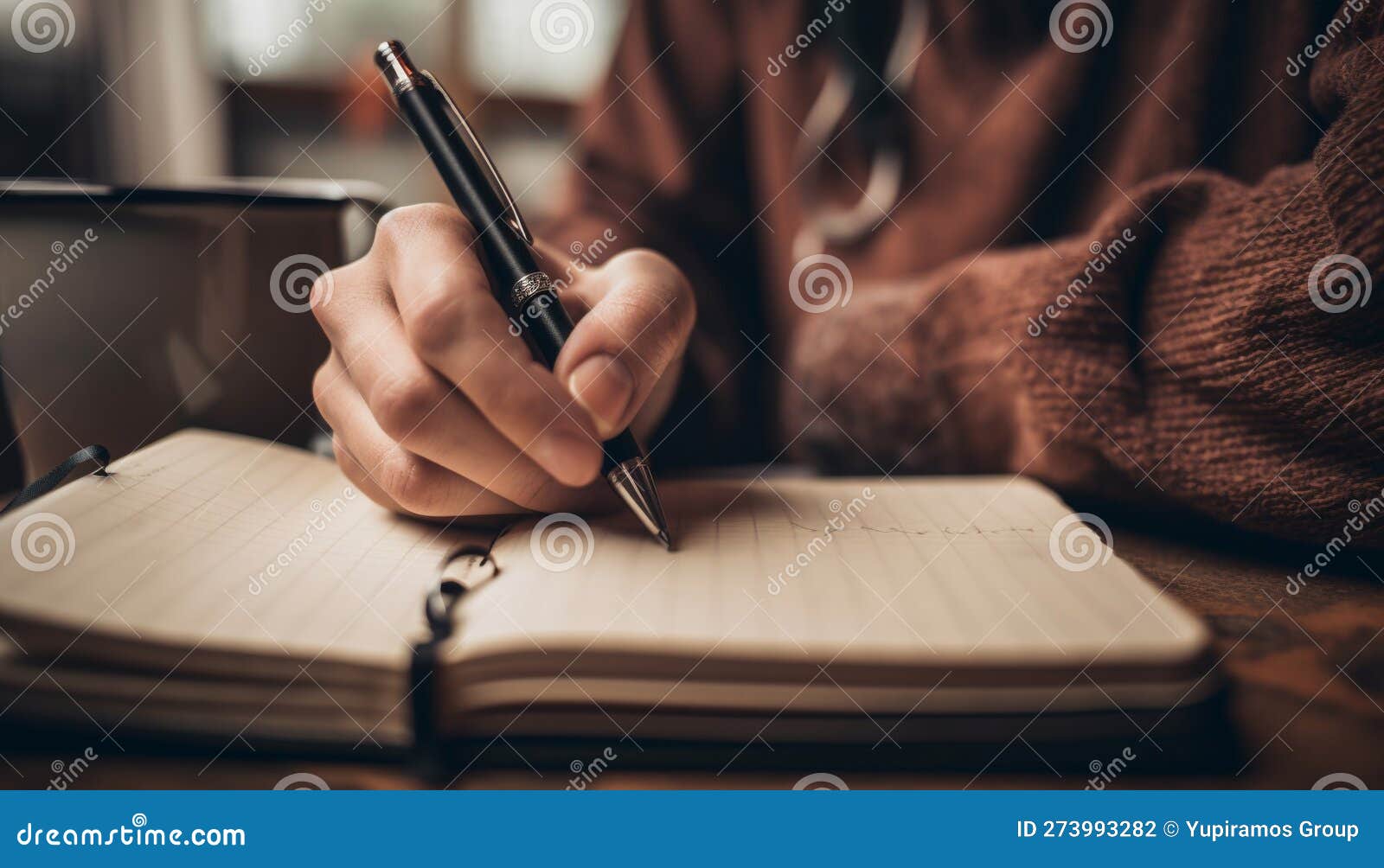 Handwriting Notes in a Book in Library Generated by AI Stock ...