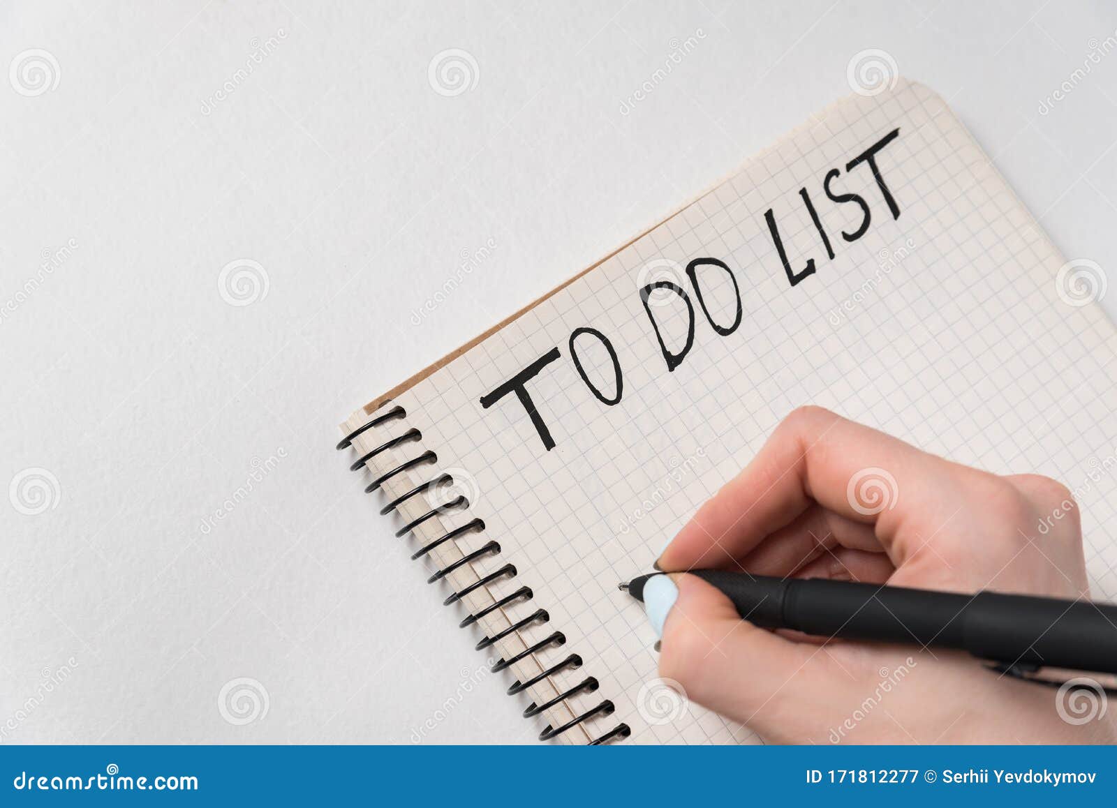Handwriting Notice To Do List. Hand Writing in Notebook Stock Image ...