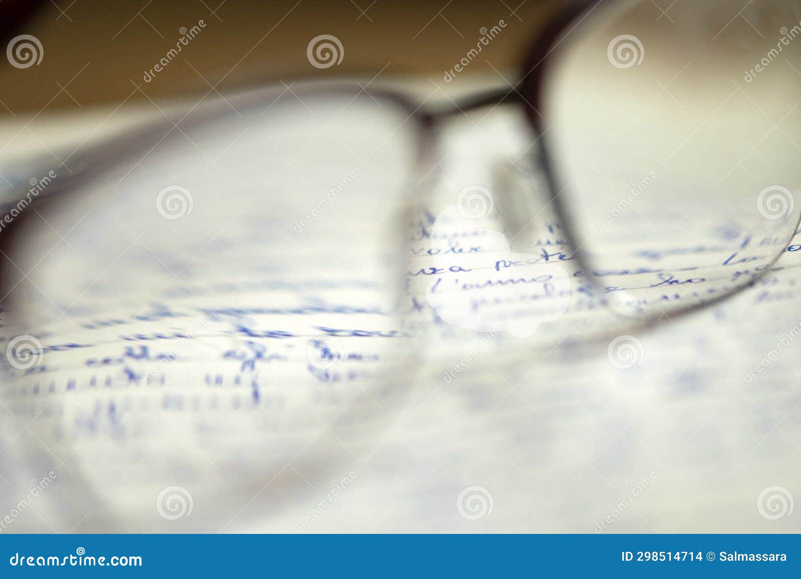 Handwriting on an Old Manuscript Stock Photo - Image of book, notebook ...