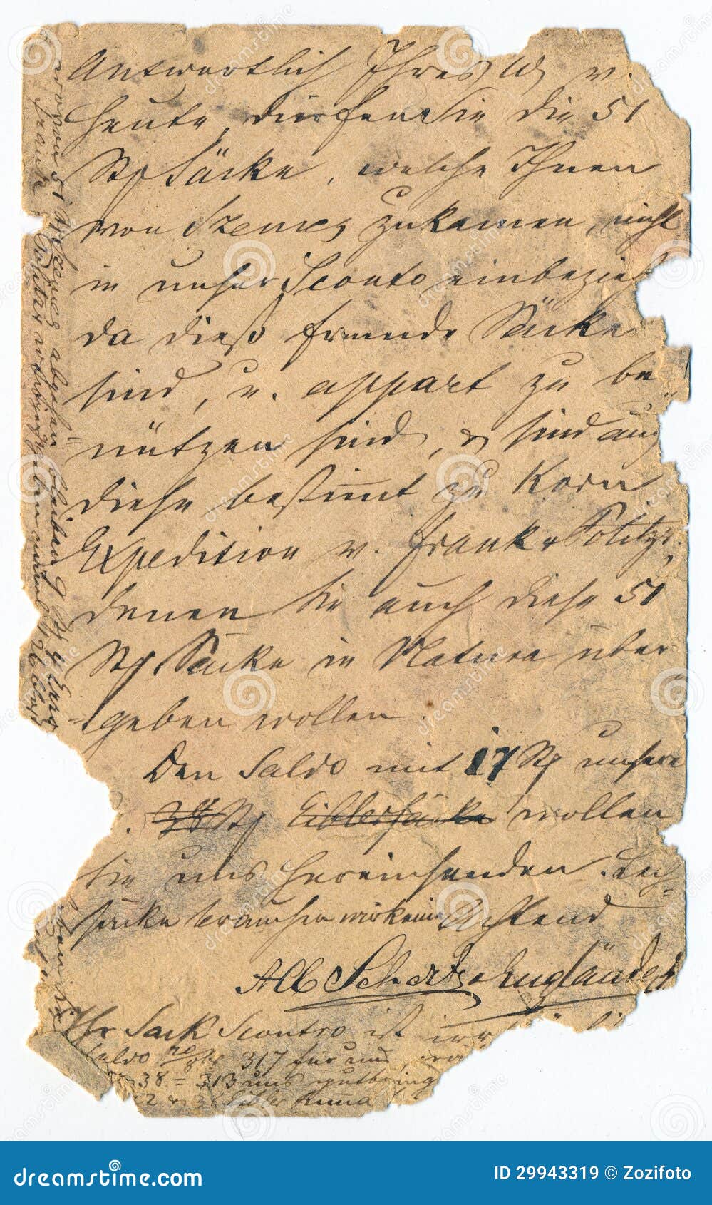 Old Handwriting - Circa 1881 Stock Image - Image of alphabet ...