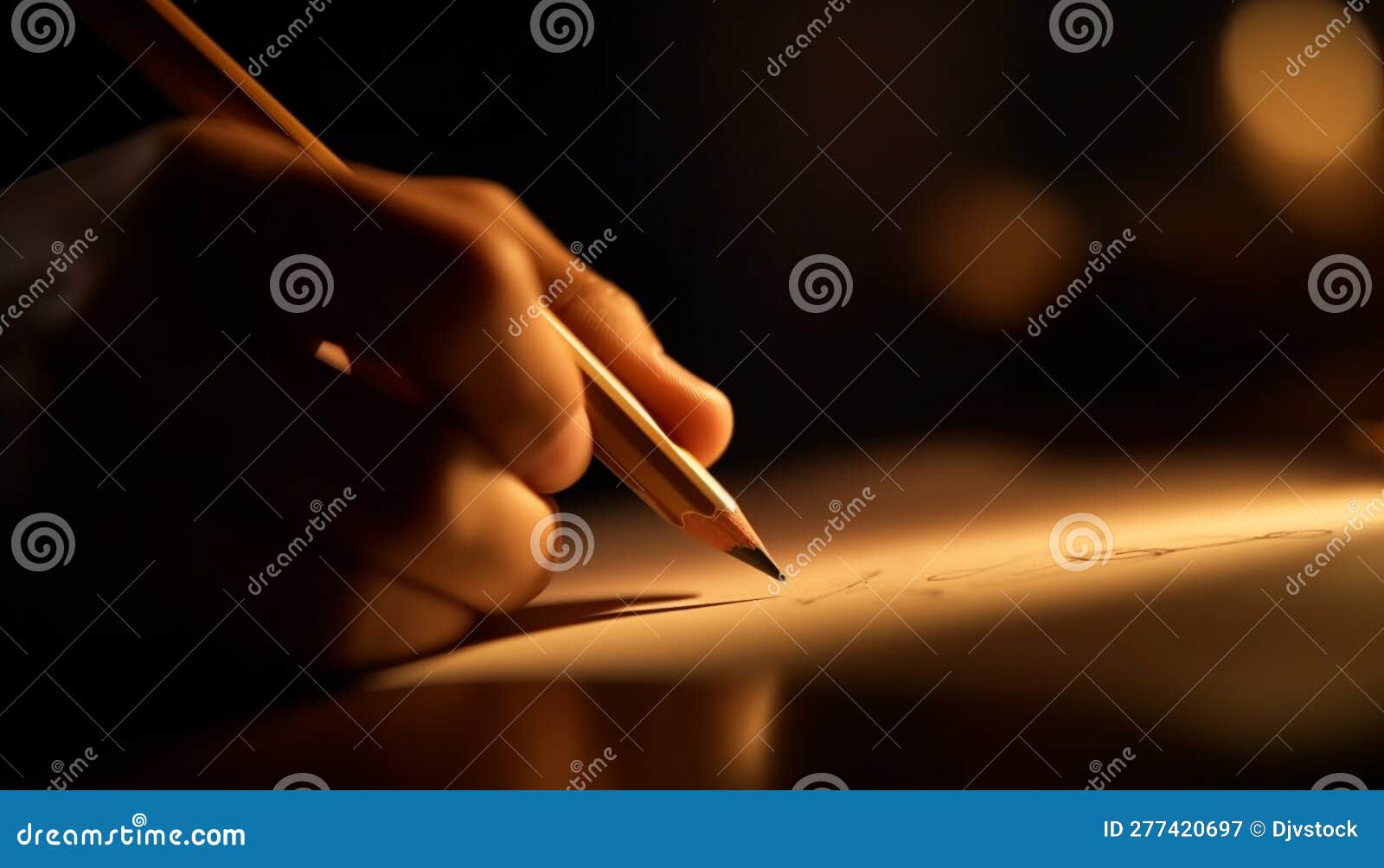 Handwriting on Paper with Ballpoint Pen Generated by AI Stock ...