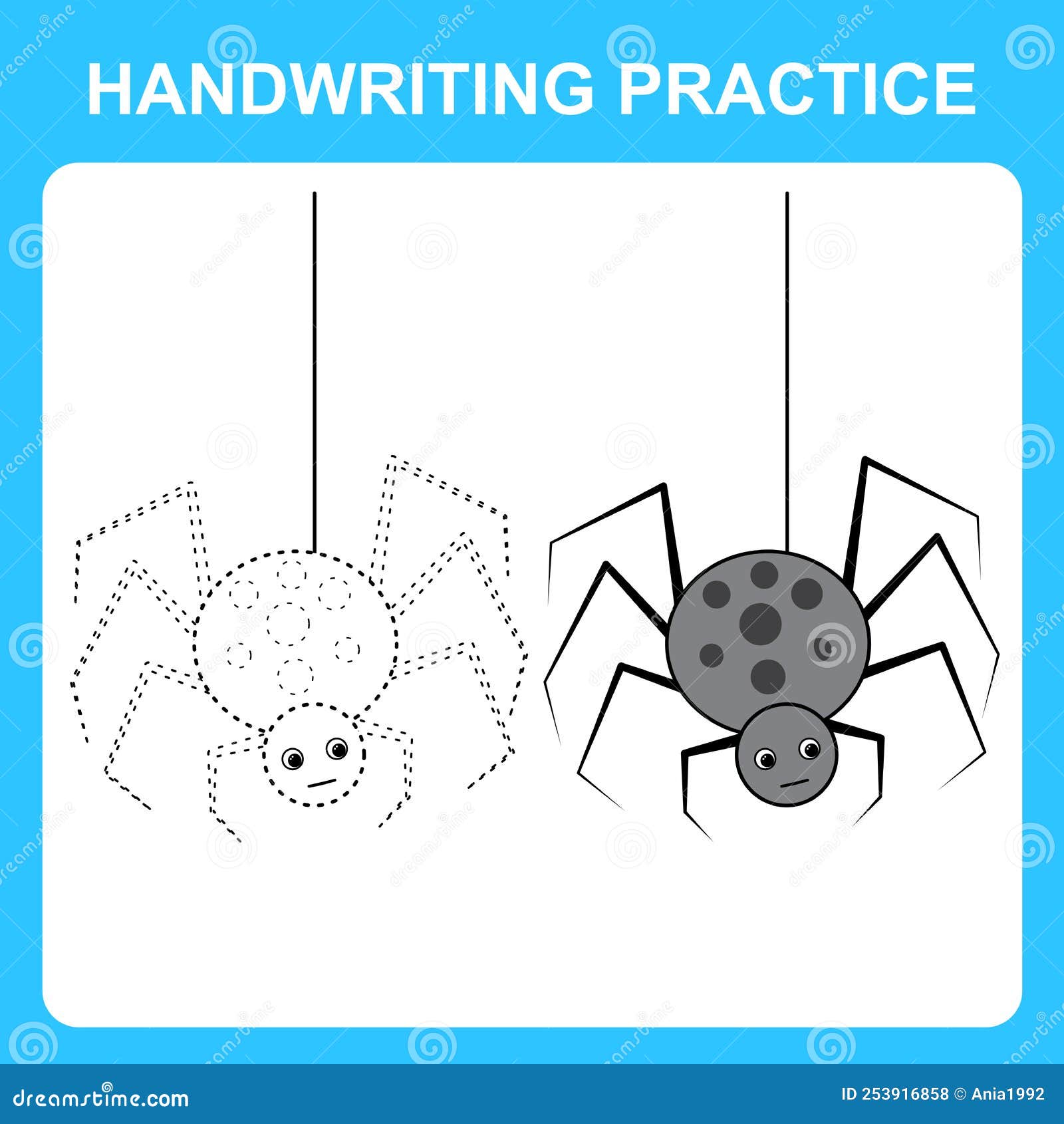 Handwriting Practice. Draw Lines and Color the Spider. Educational Kids ... Handwriting Practice. Draw Lines and Color the Spider. Educational Kids ...