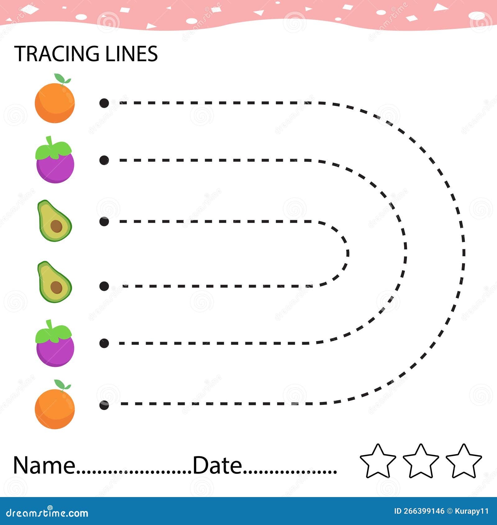 Handwriting Practice. Educational Game Worksheet for Children. Draw ...