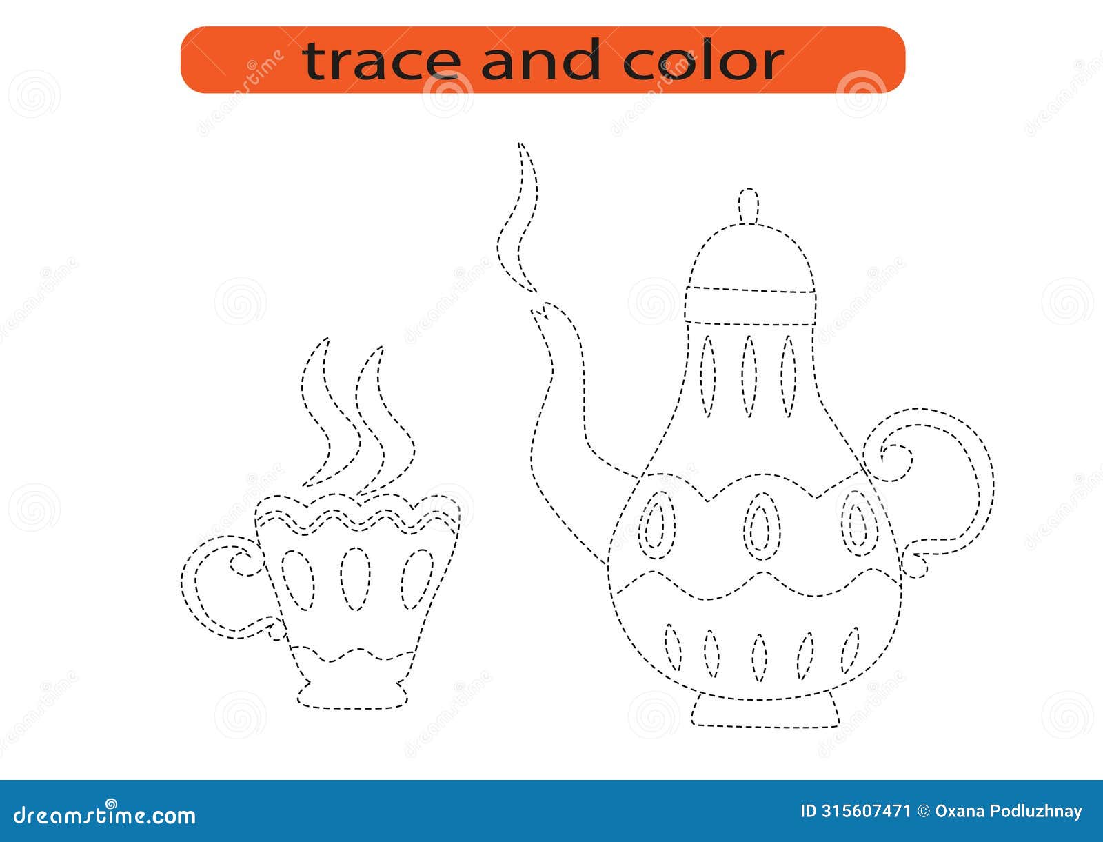 Handwriting Practice for Kids. Draw Lines for Kids. Trace and Color ...