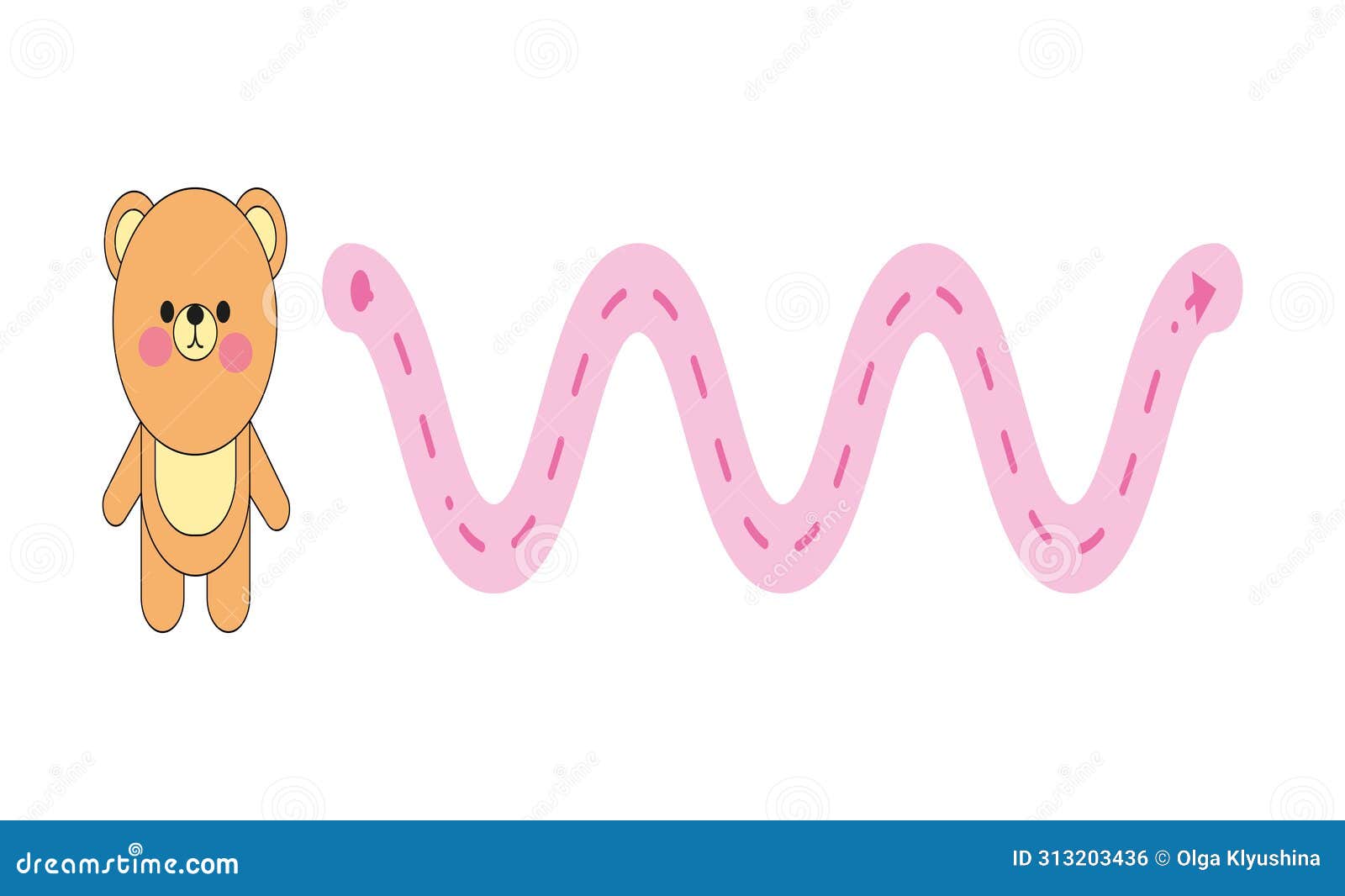 Handwriting Practice Sheet. Basic Writing Exercises Stock Vector ...